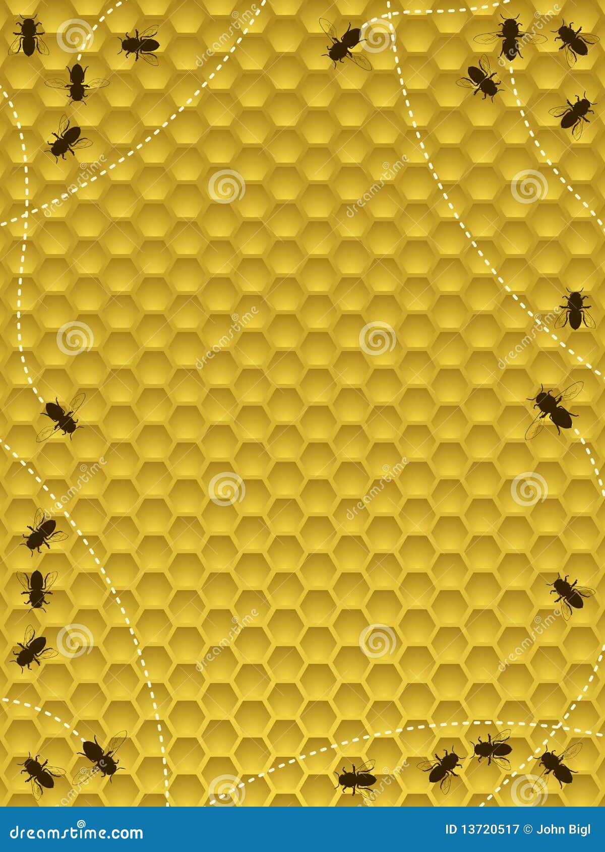 Bee hive border stock vector. Illustration of orange - 13720517