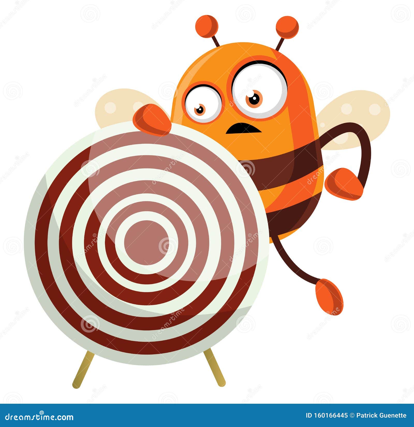 Bee Holding a Target, Illustration, Vector Stock Vector - Illustration ...