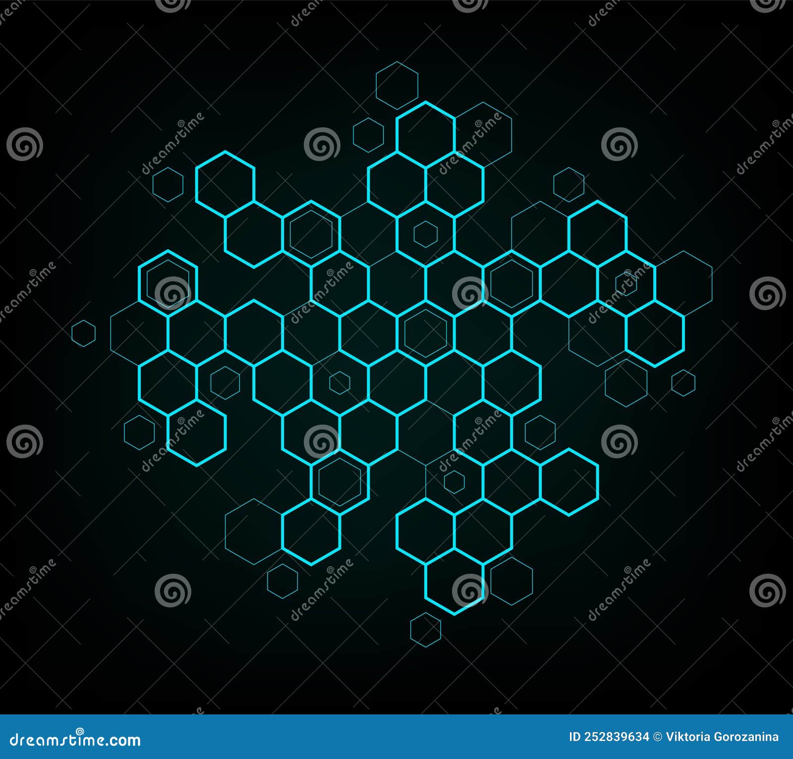 Bee Honey Comb Background . Blue Light Tech Pattern Bee Honeycomb Cells ...