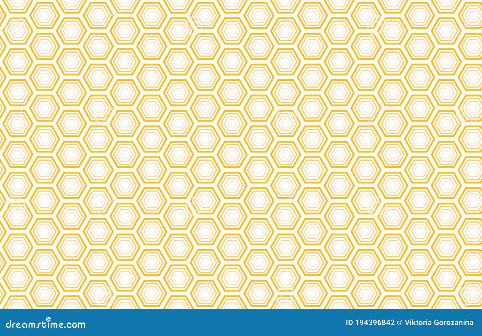 Bee Honey Comb Background Seamless. Vector Pattern of Bee Honeycomb ...