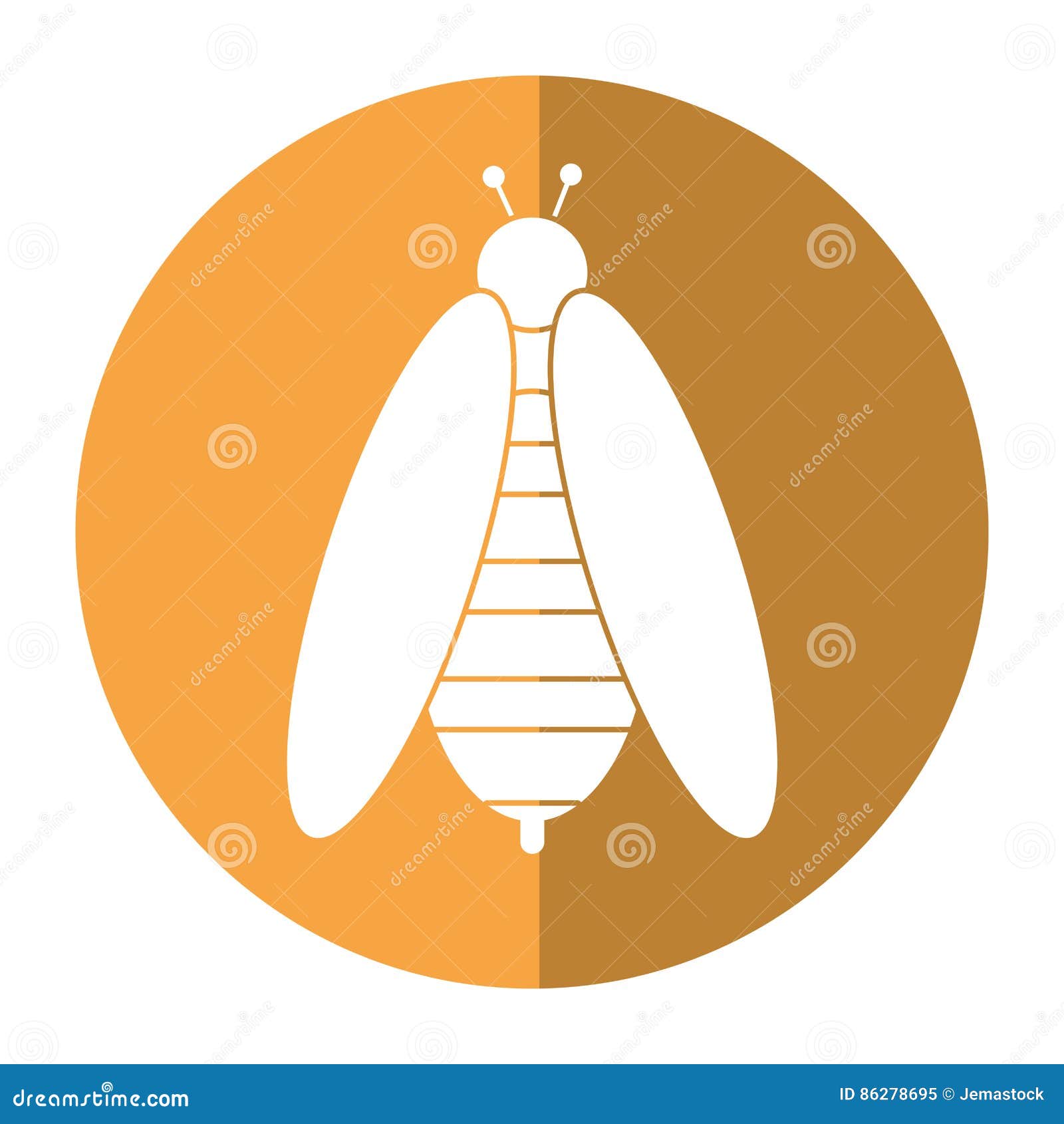 Bee Honey Insect Insect Shadow Stock Vector - Illustration of shape ...