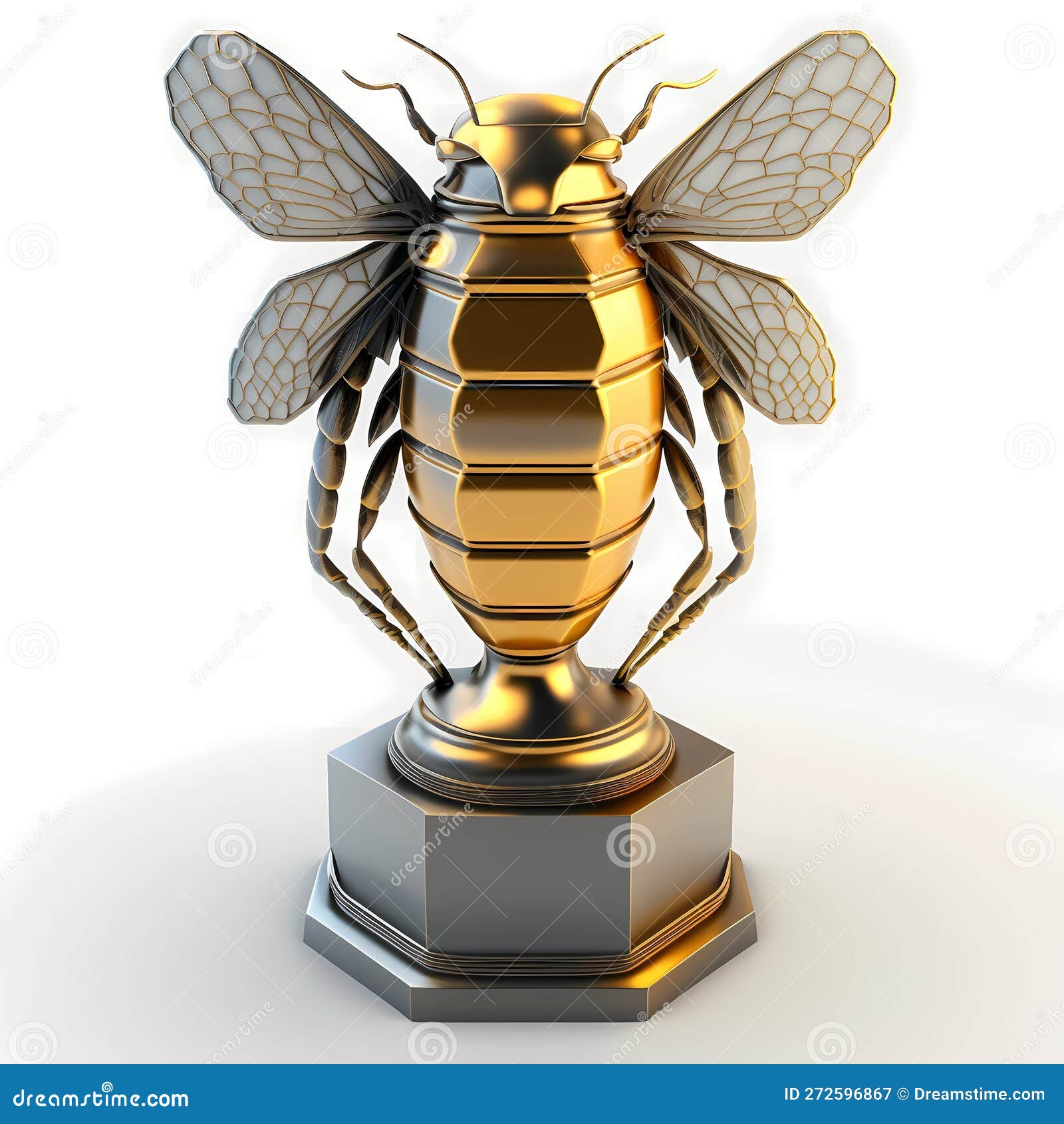 Bee and Honey Trophy. Generative AI Stock Illustration - Illustration ...