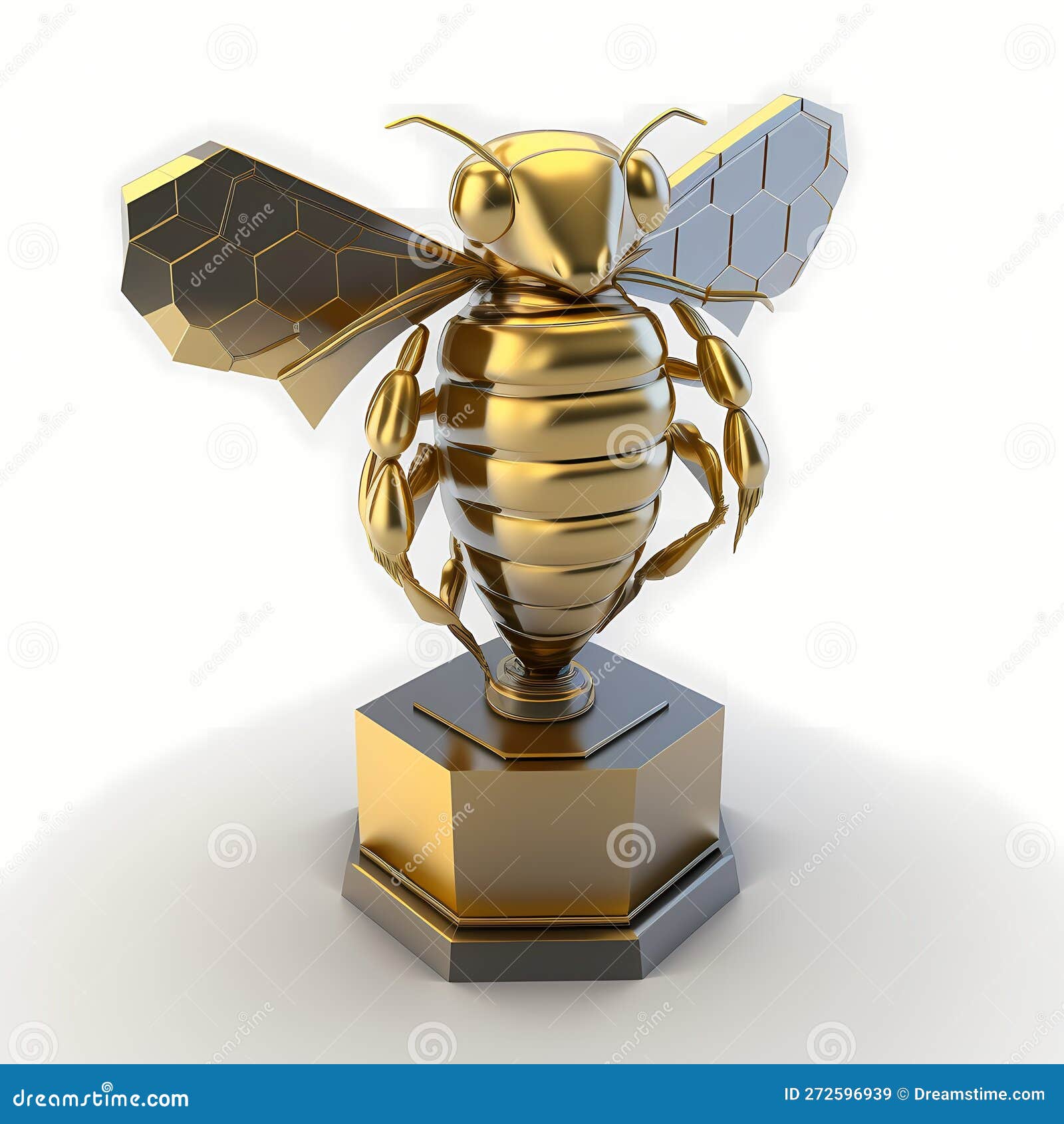 Bee and Honey Trophy. Generative AI Stock Illustration - Illustration ...