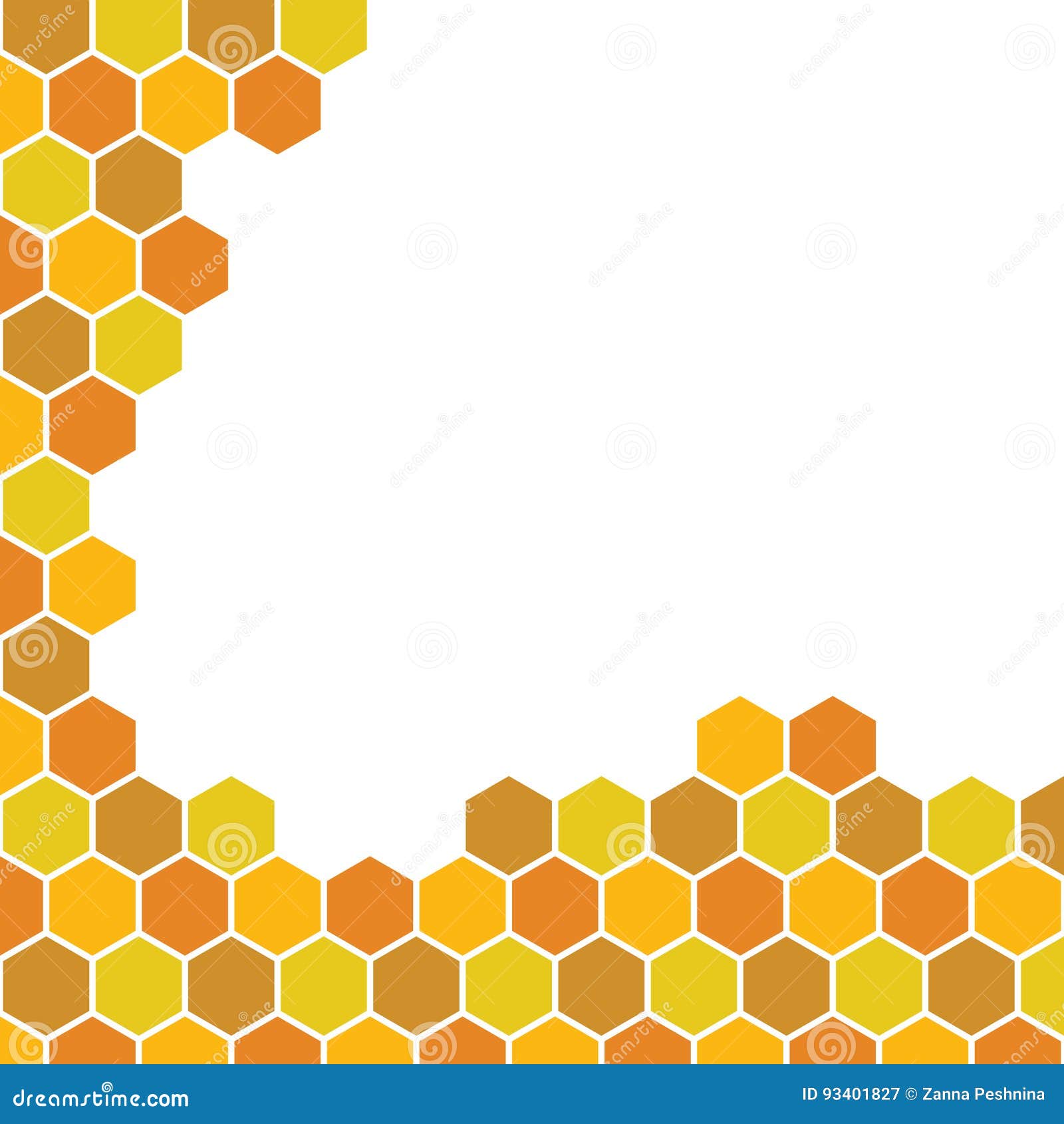 Bee Honeycomb Pattern, Vector Backgrounds Stock Illustration ...