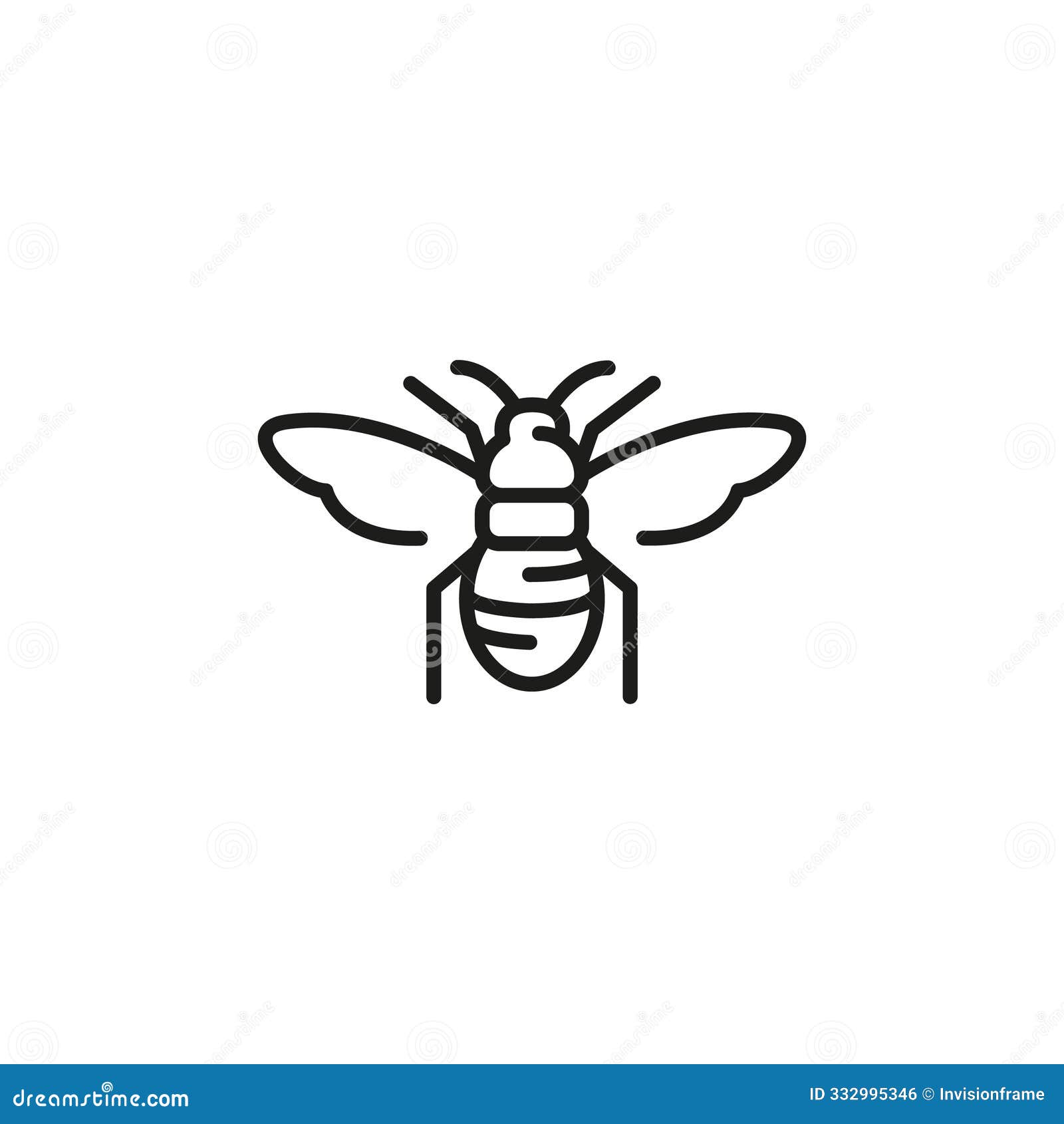 Bee icon stock vector. Illustration of small, insect - 332995346