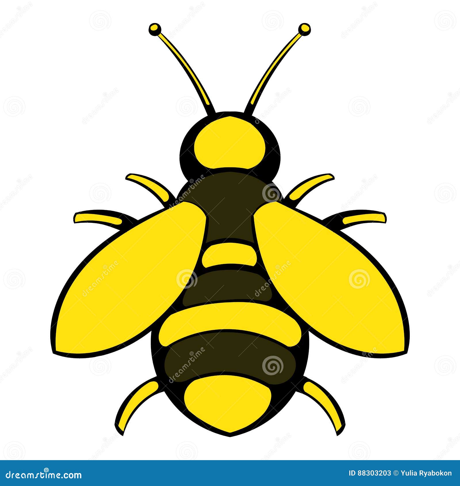 Bee icon, icon cartoon stock vector. Illustration of object - 88303203