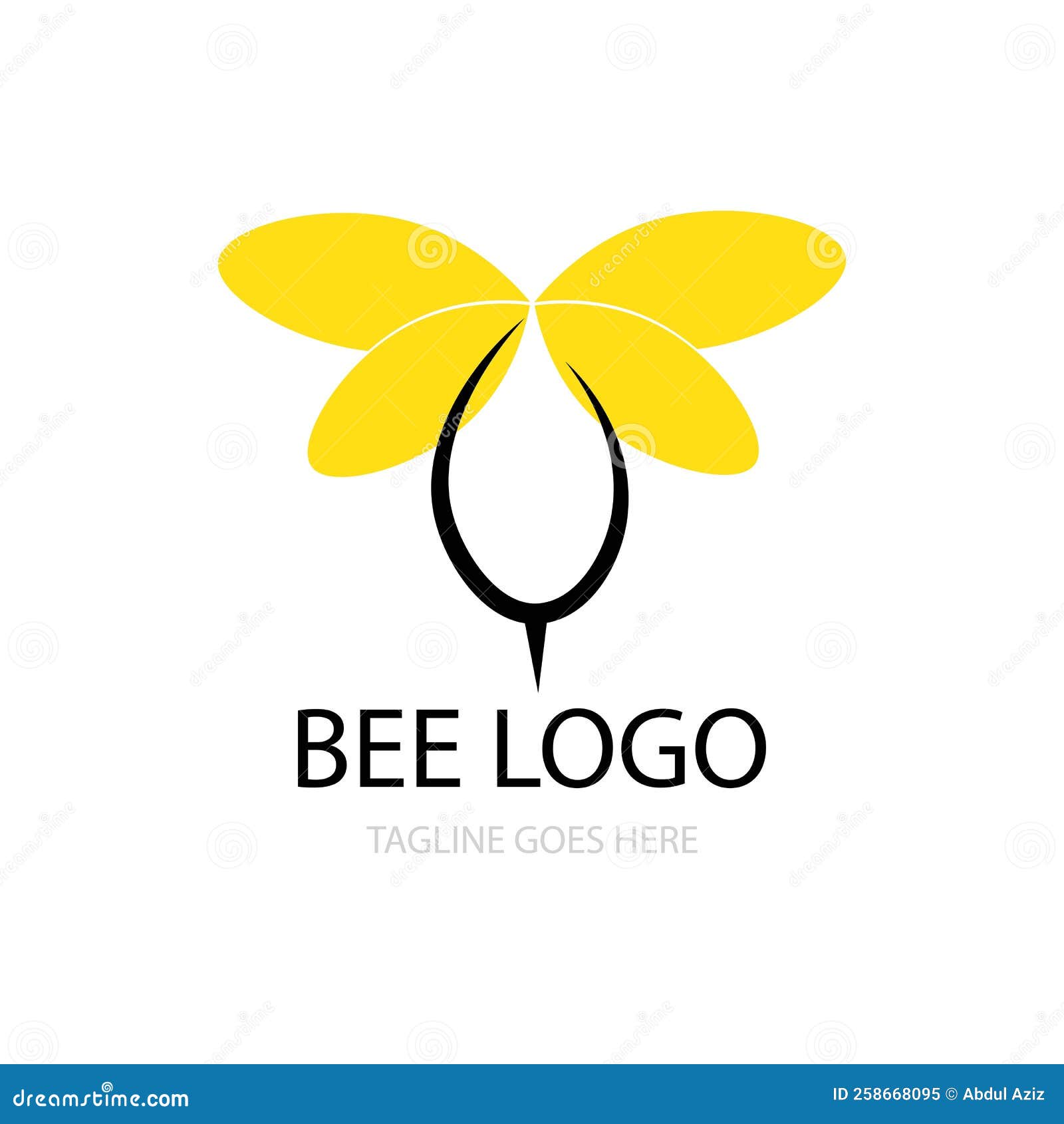 Bee Icon Logo Template Vector Stock Vector - Illustration of natural ...