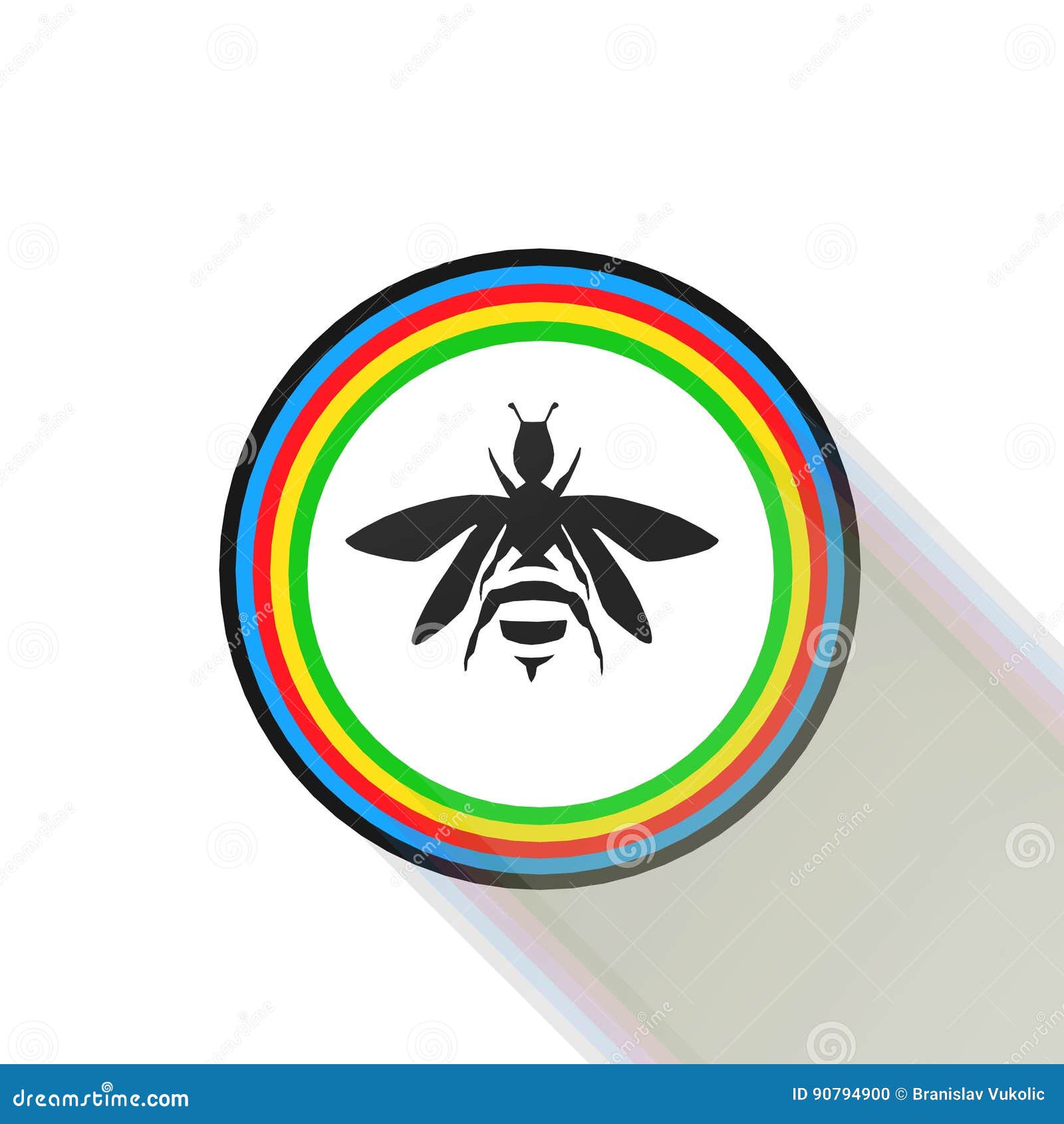 Bee icon,sing,illustration stock illustration. Illustration of ...