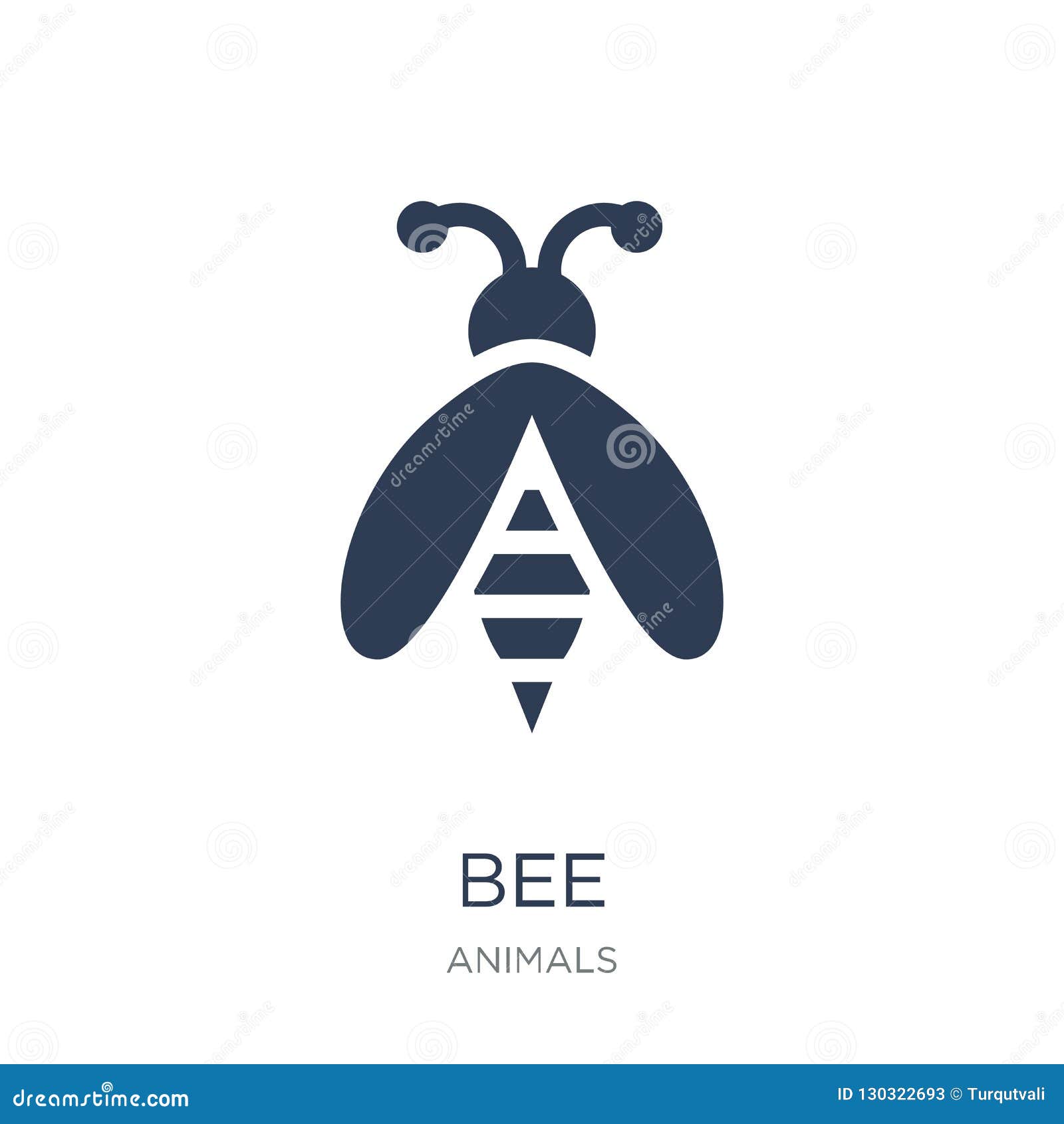 Bee Icon. Trendy Flat Vector Bee Icon on White Background from a Stock ...