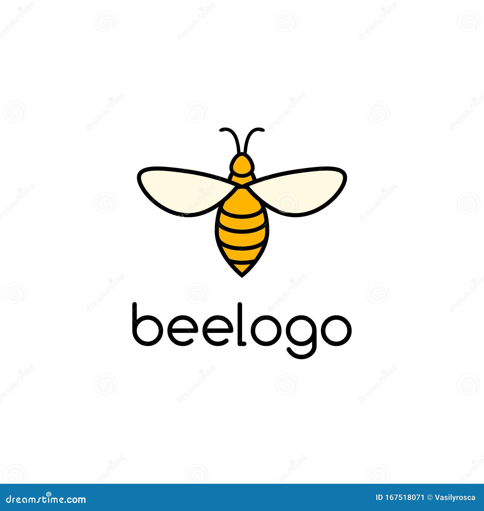 Bee Icon Vector Honey Logo Illustration. Simple Bee Icon Outline Art ... Bee Icon Vector Honey Logo Illustration. Simple Bee Icon Outline Art ...