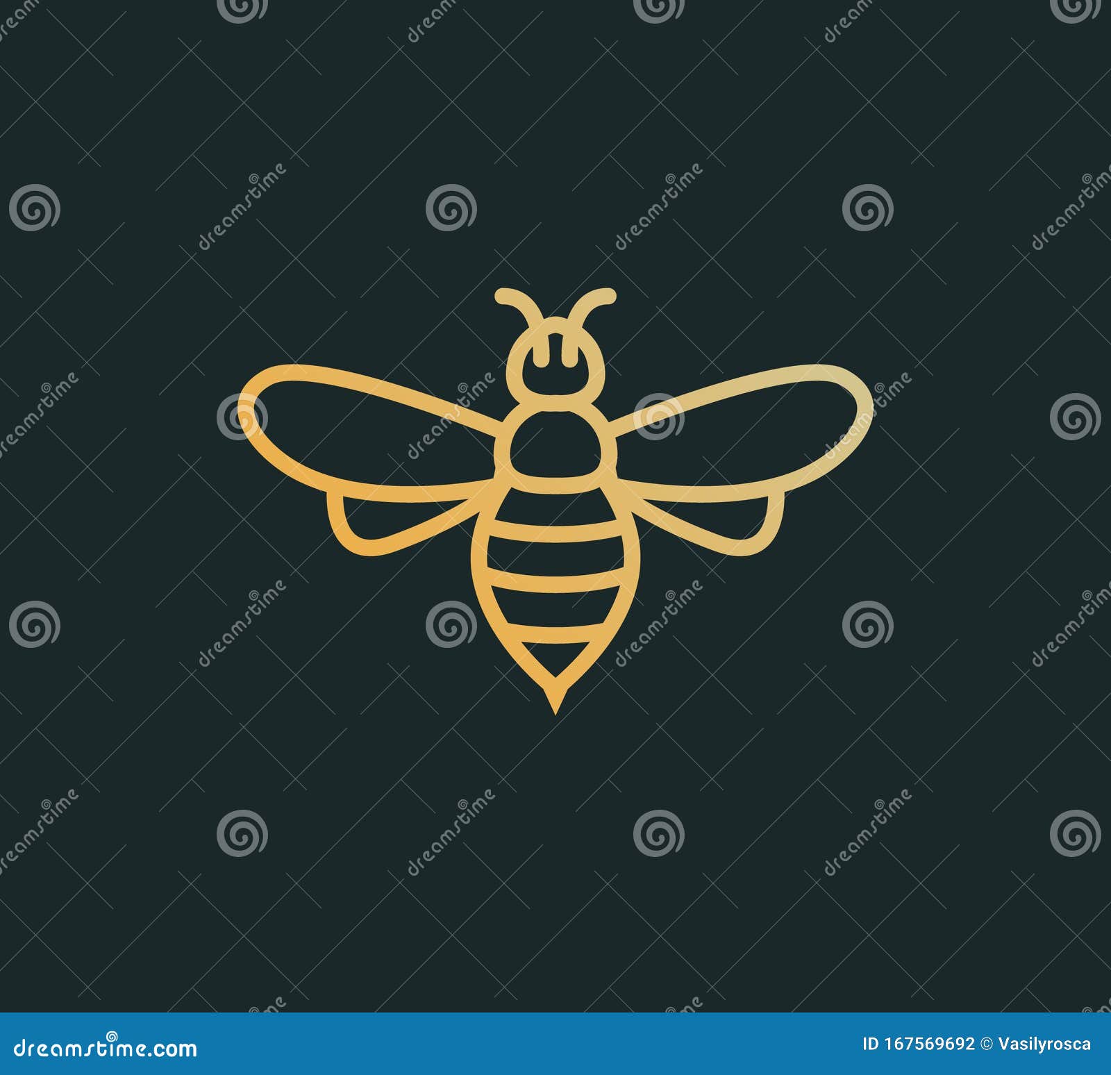 Bee Icon Vector Honey Logo Illustration. Simple Bee Icon Outline Art ... Bee Icon Vector Honey Logo Illustration. Simple Bee Icon Outline Art ...
