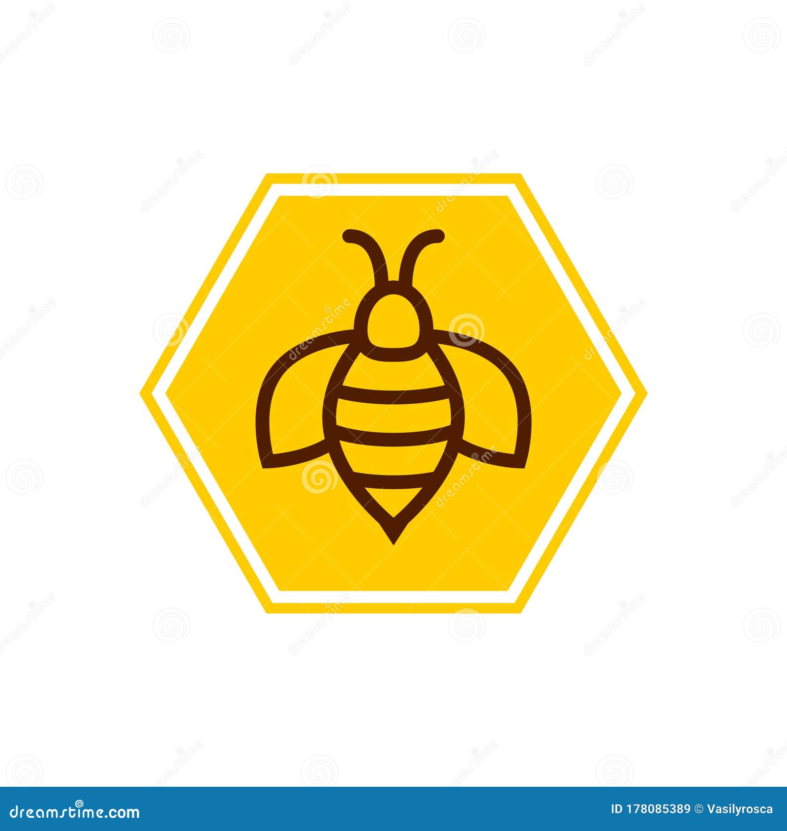 Bee Icon Vector Honey Logo Illustration. Simple Bee Icon Outline Art ... Bee Icon Vector Honey Logo Illustration. Simple Bee Icon Outline Art ...
