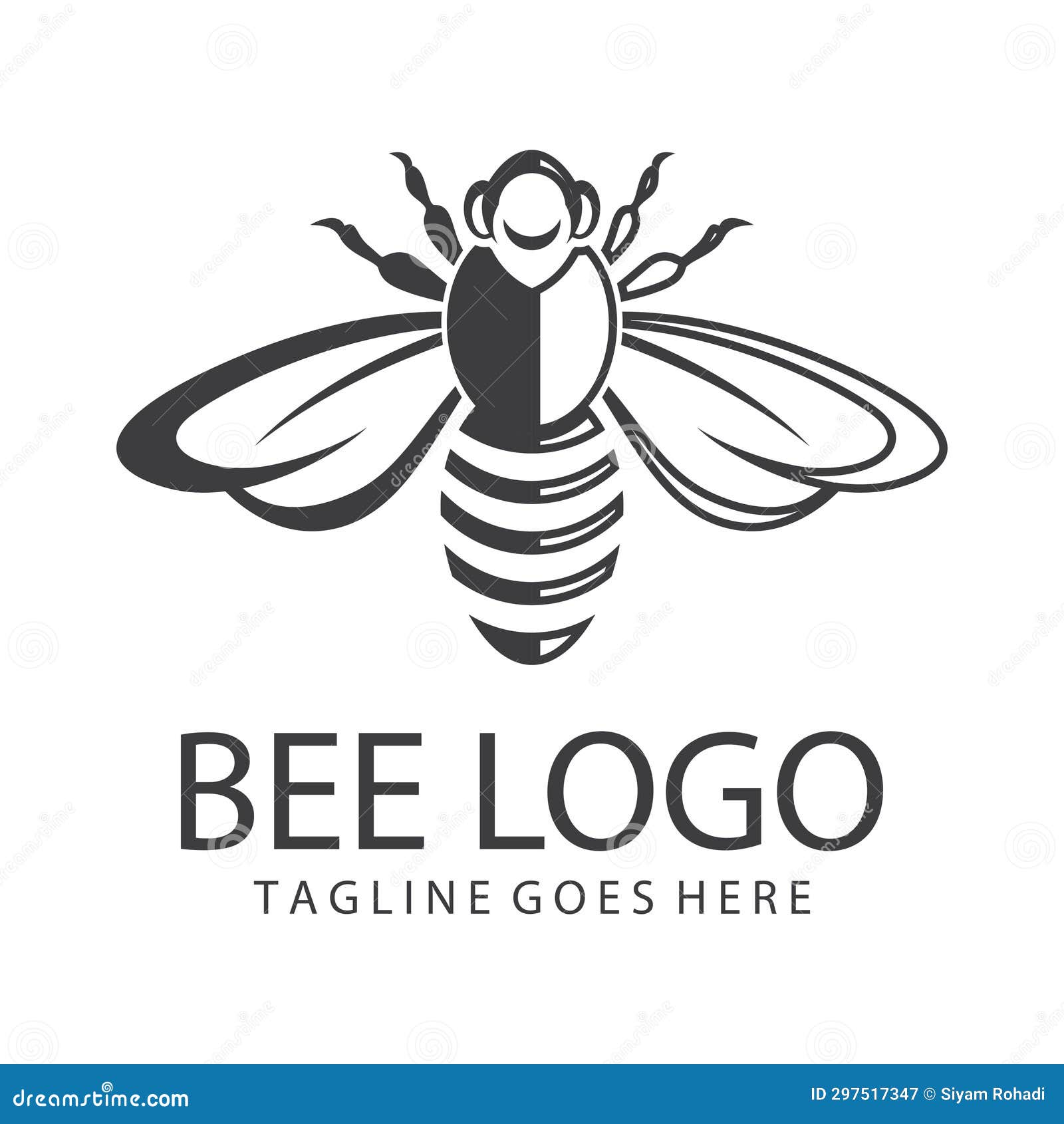 Bee Icon on the White Background Stock Illustration - Illustration of ...
