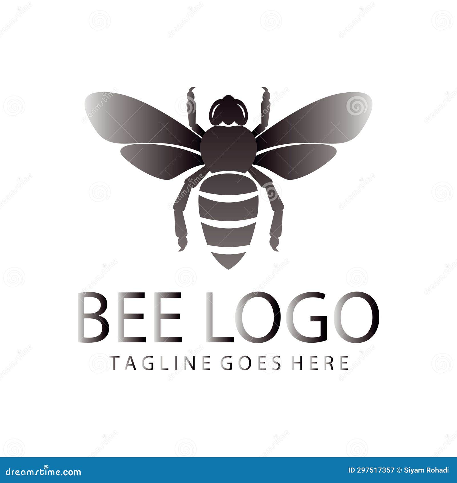 Bee Icon on the White Background Stock Illustration - Illustration of ...