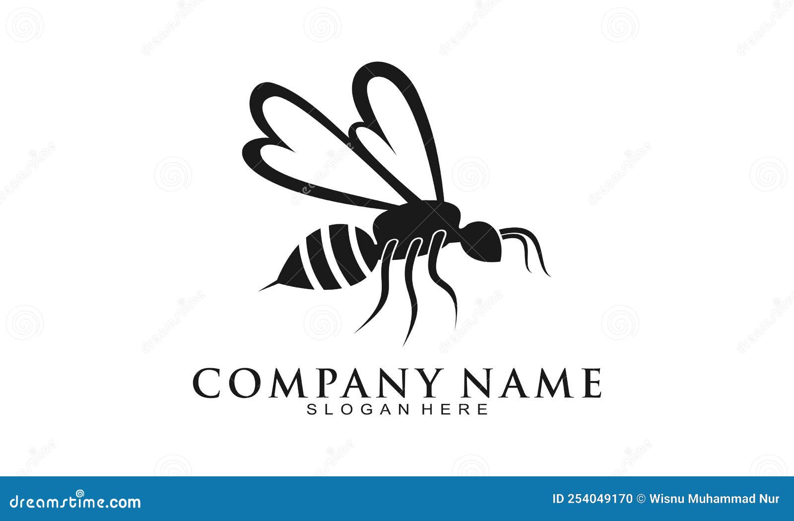 Bee Insect Illustration Vector Logo Stock Vector - Illustration of farm ...