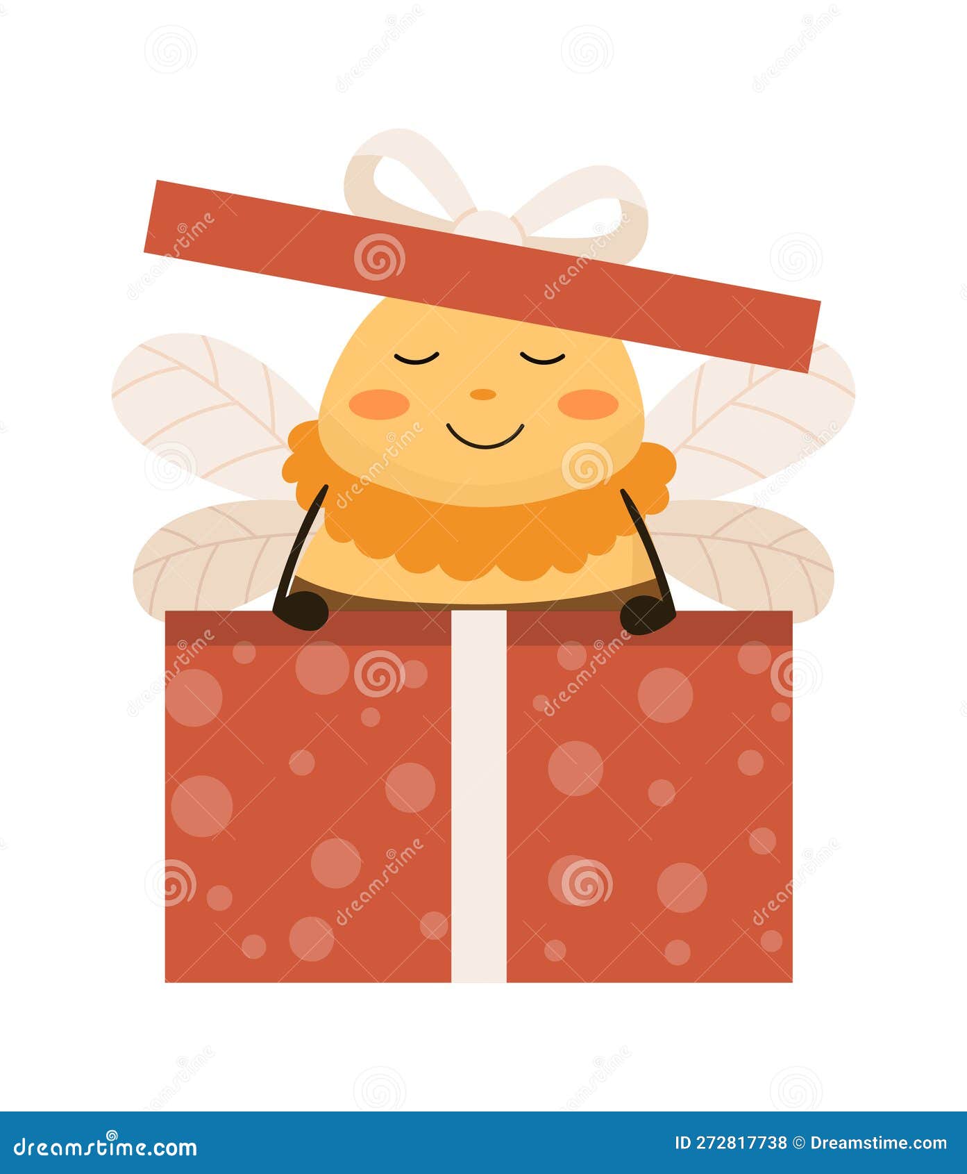 Bee Inside Present Box stock vector. Illustration of beekeeper - 272817738
