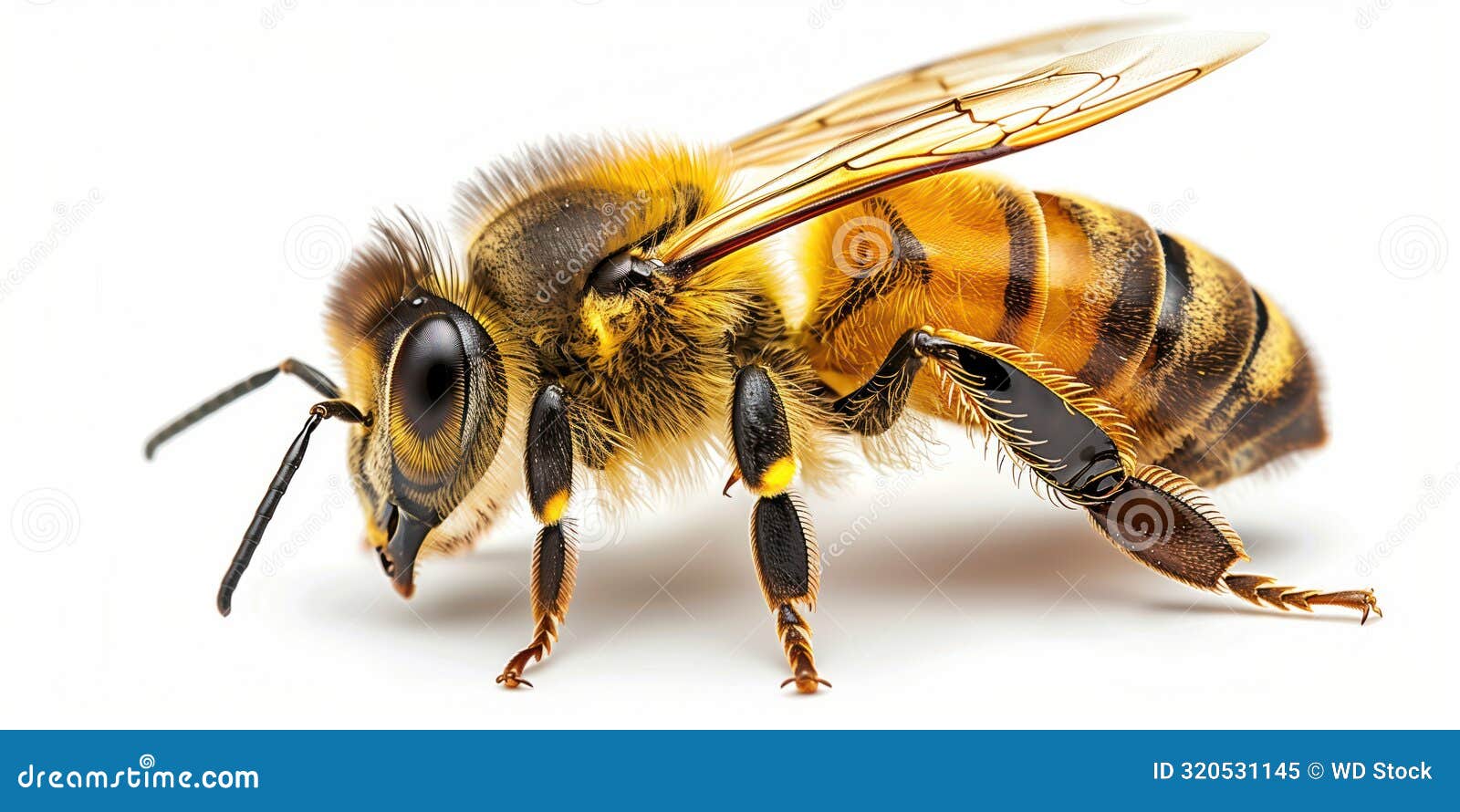 A Bee Isolated on a White or Transparent Background. Created with AI ...