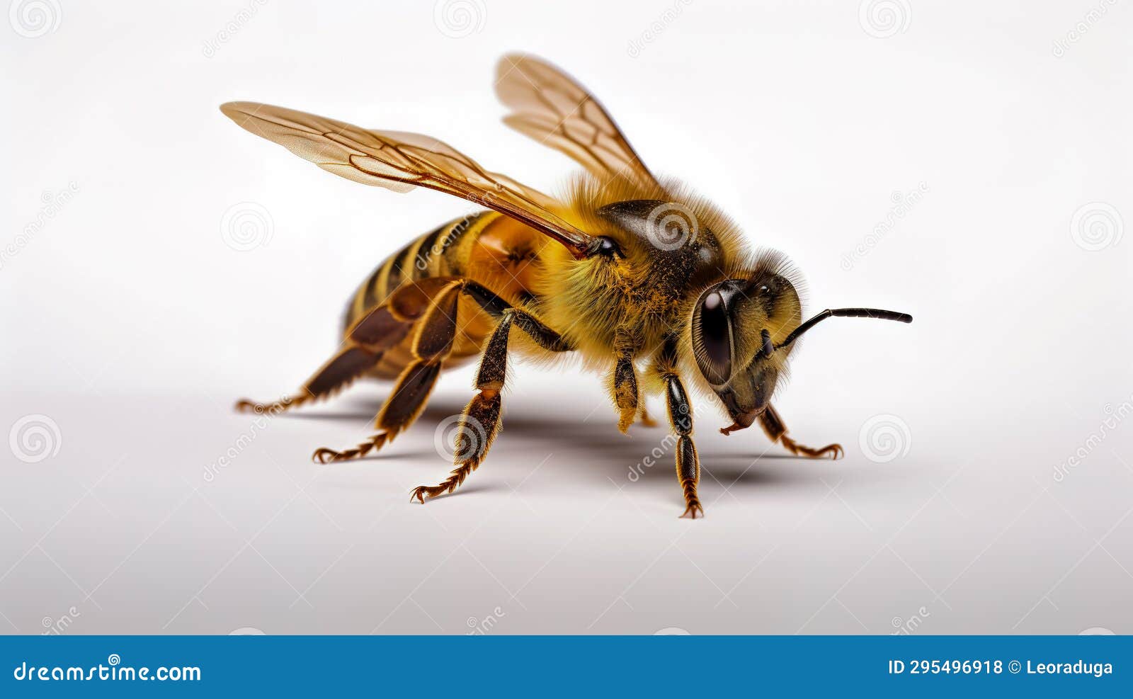 Bee Isolation on White Background Stock Illustration - Illustration of ...