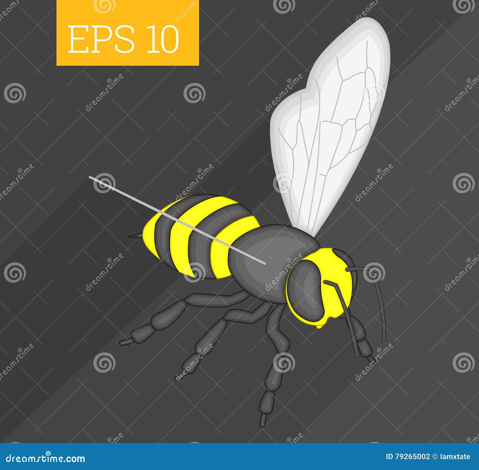 Bee Isometric Vector Illustration Stock Vector - Illustration of yellow ...