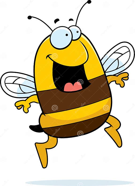 Bee Jumping stock vector. Illustration of smiling, insect - 11585543