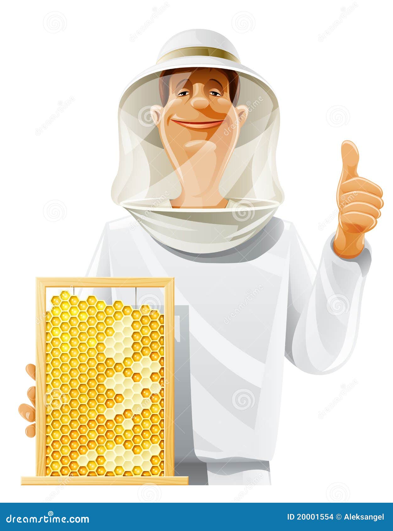 Cartoon Man Bee Keeper Mask