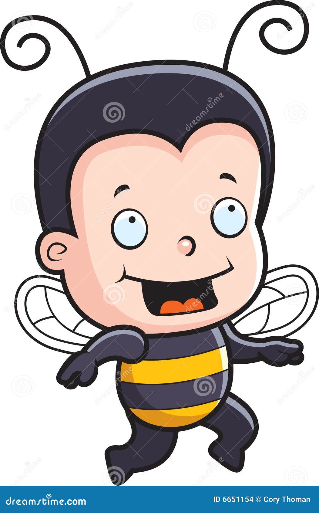 Bee Kid stock vector. Illustration of insects, cartoon - 6651154