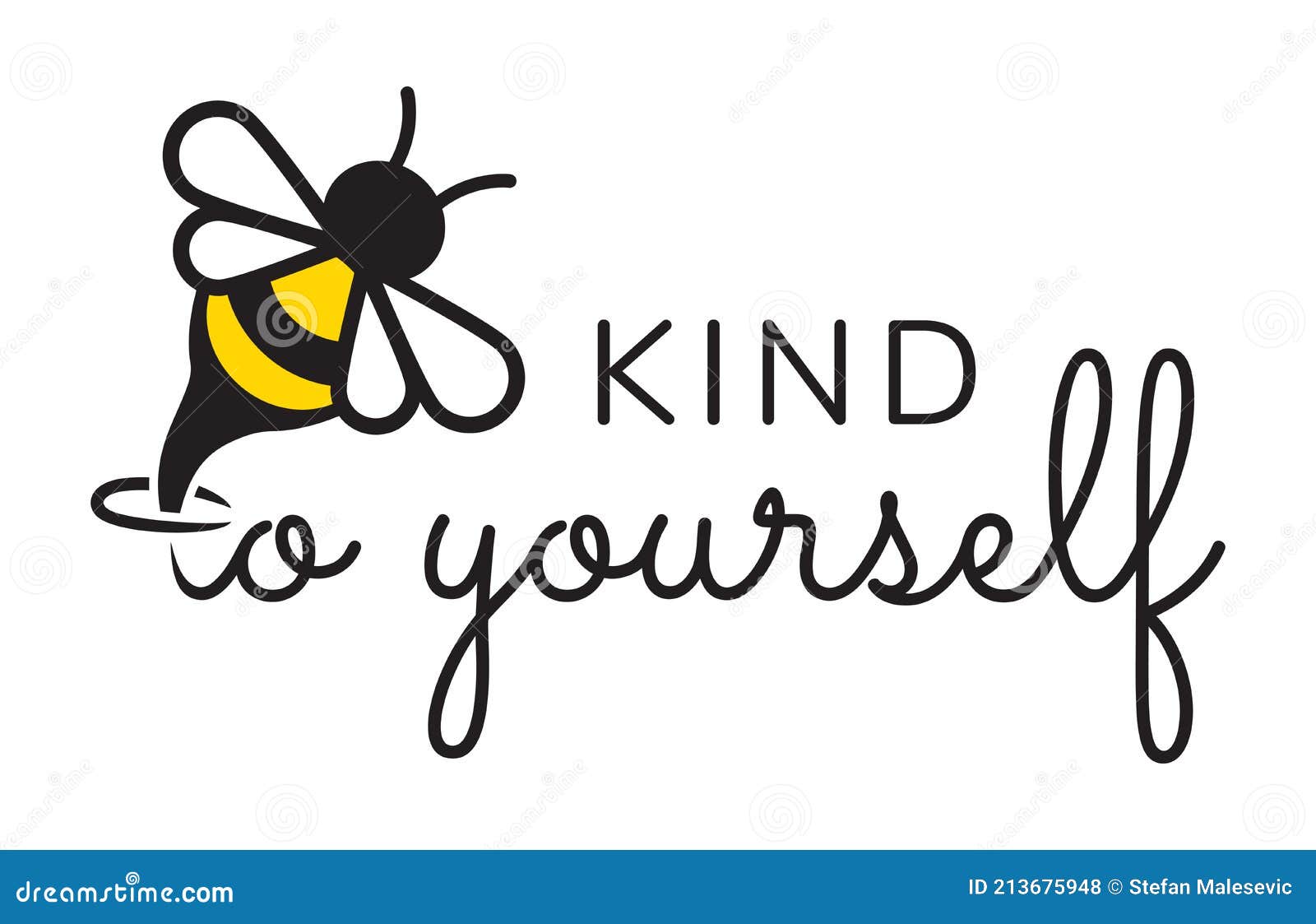 Be Kind To Yourself. Positive Thinking Quote Promoting Self Care And ...