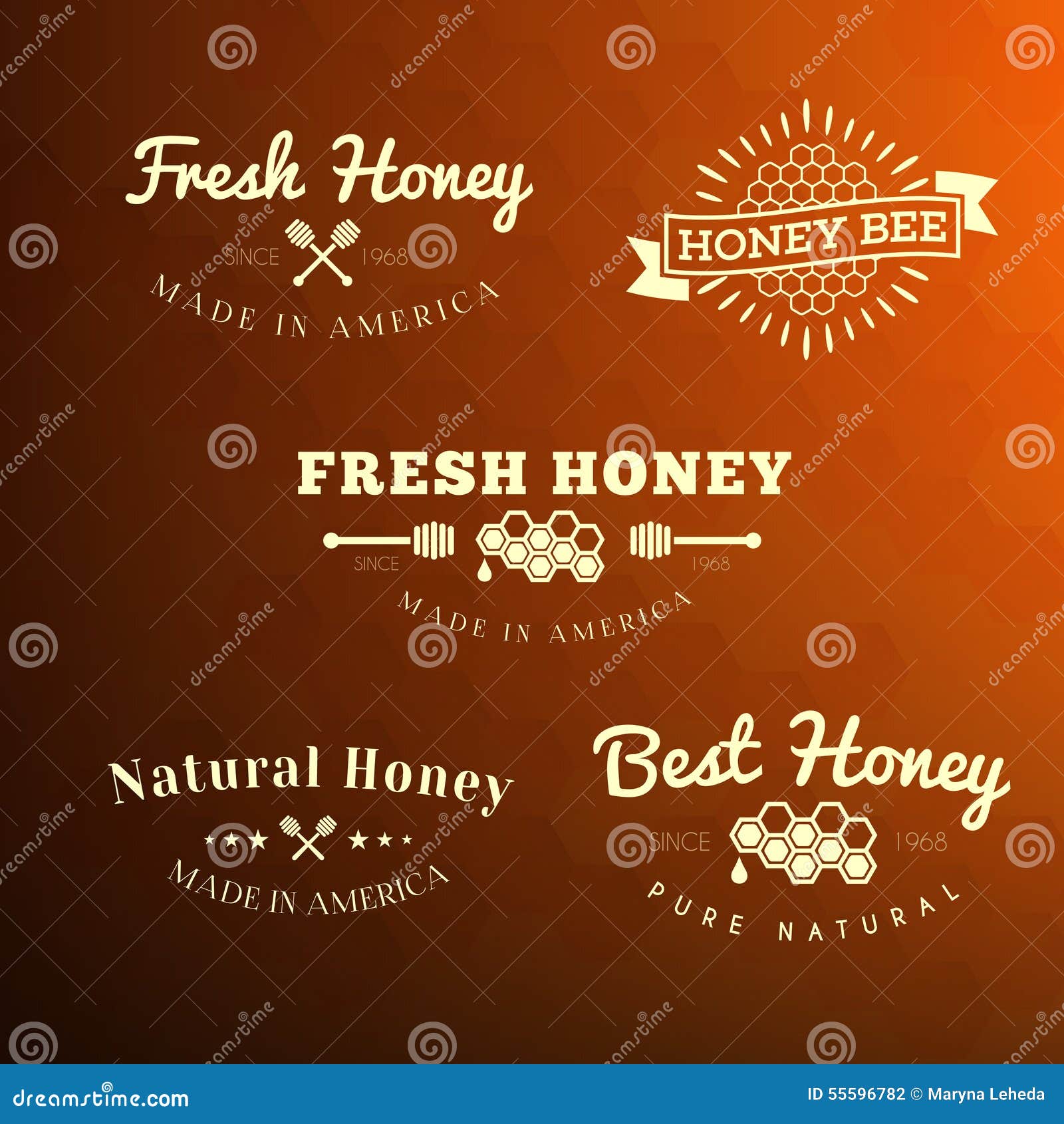 Bee label and badge stock vector. Illustration of farm - 55596782