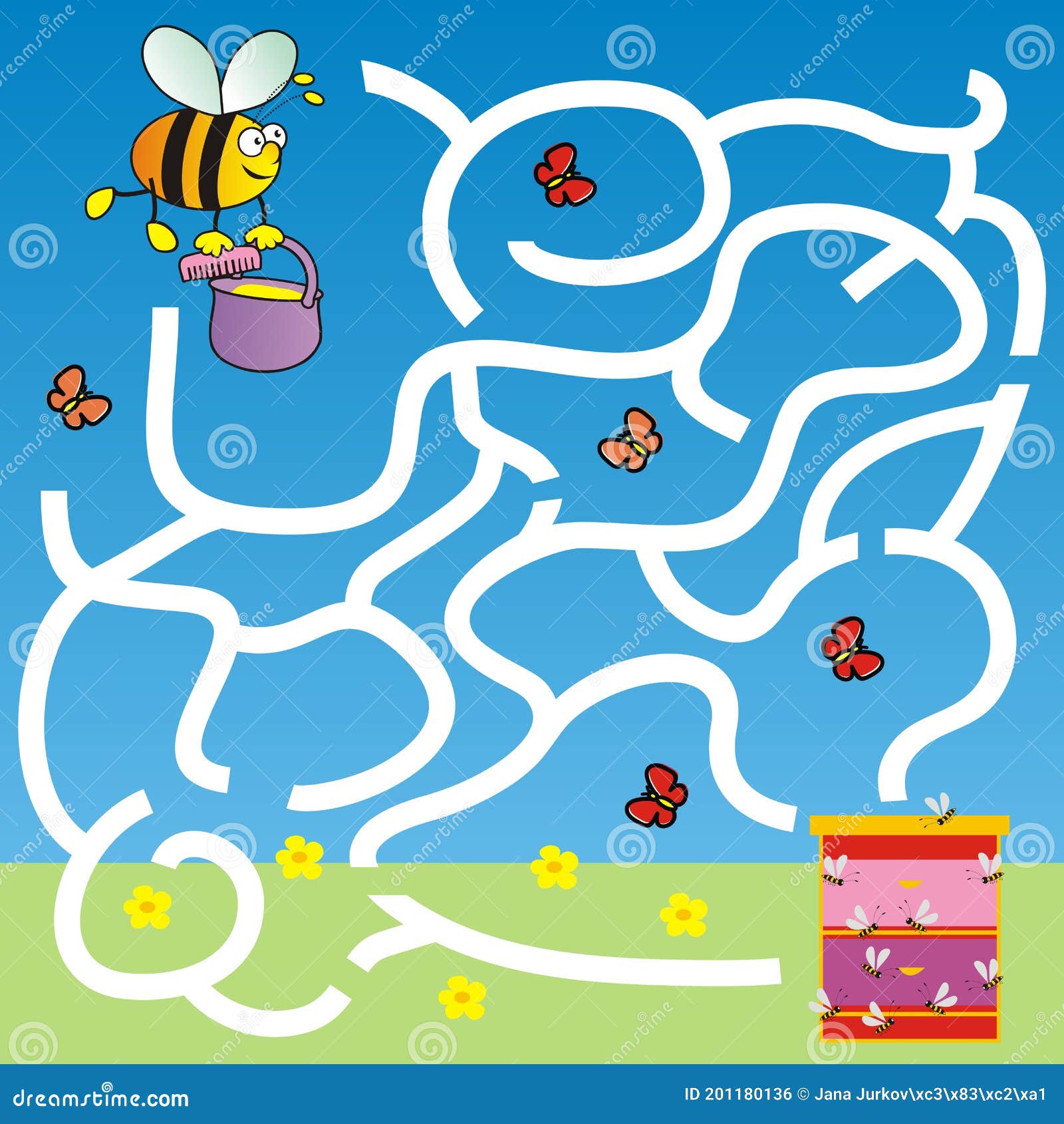 Find The Right Way. Labyrinth Maze Game. Find The Right Path. Puzzle ...