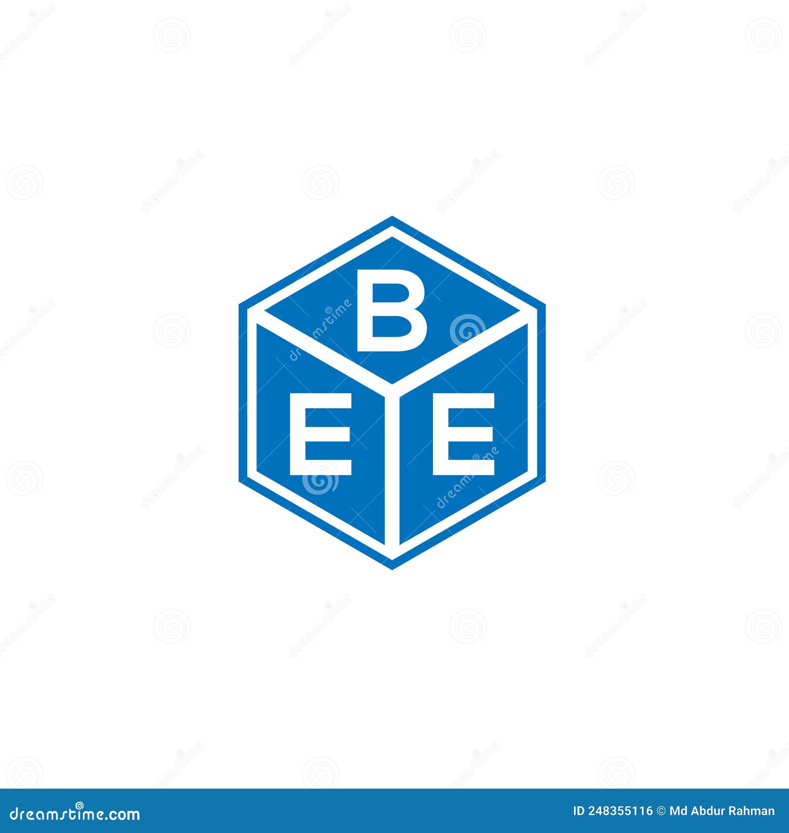 BEE Letter Logo Design on Black Background. BEE Creative Initials ...