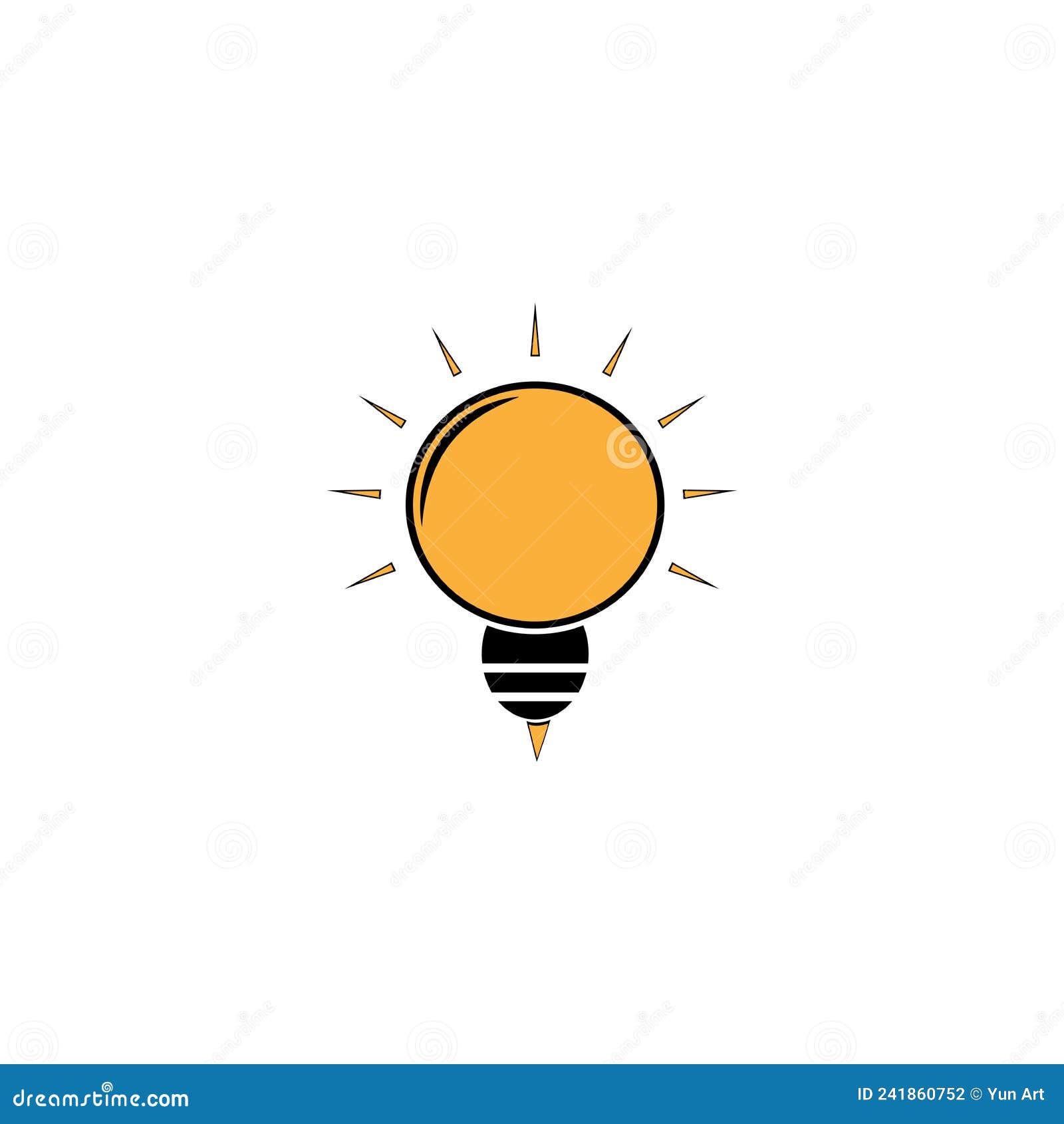 Bee Light Bulb Logo Vector, Creative Logo Design Stock Illustration ...
