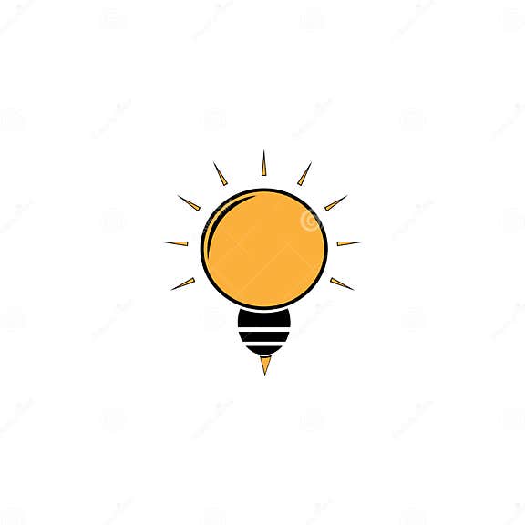 Bee Light Bulb Logo Vector, Creative Logo Design Stock Illustration ...