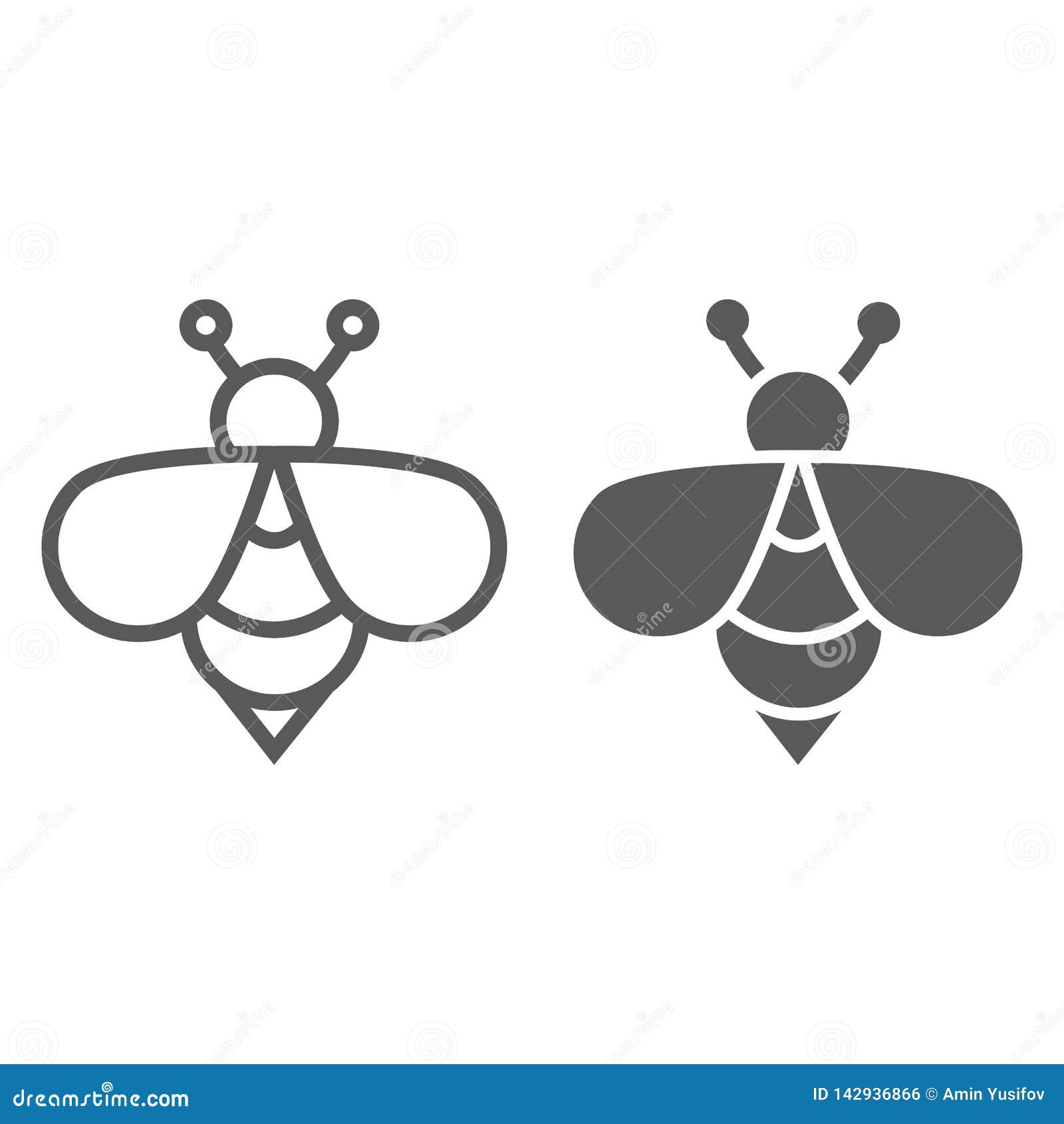 Bee Honey Insect Insect Pictogram Cartoon Vector | CartoonDealer.com ...