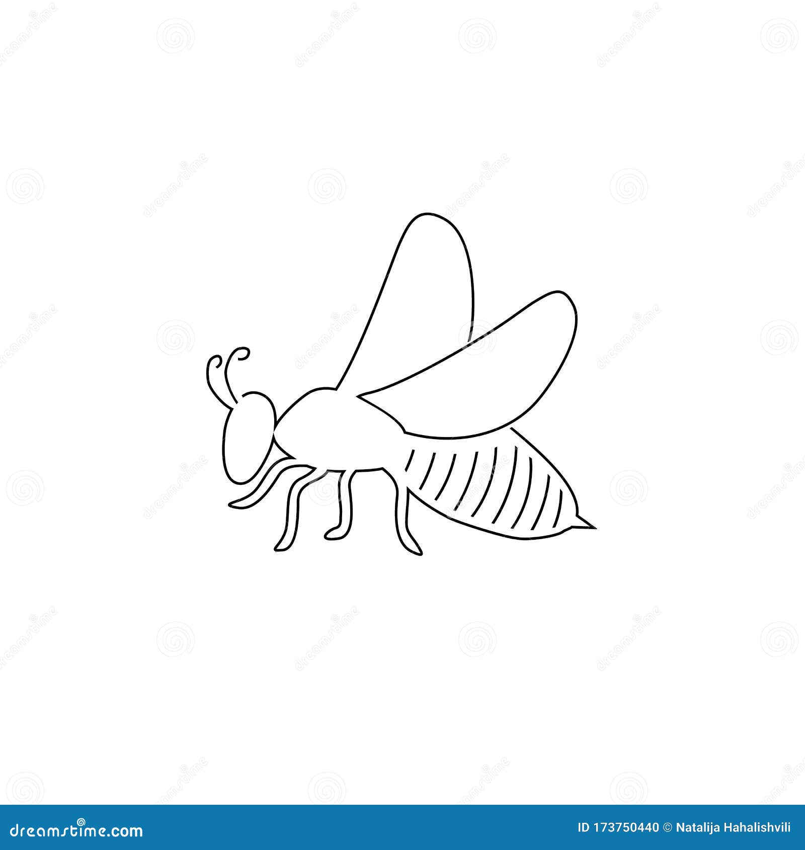Bee Line Icon, Vector Illustration Logo in Flat Stock Vector ...
