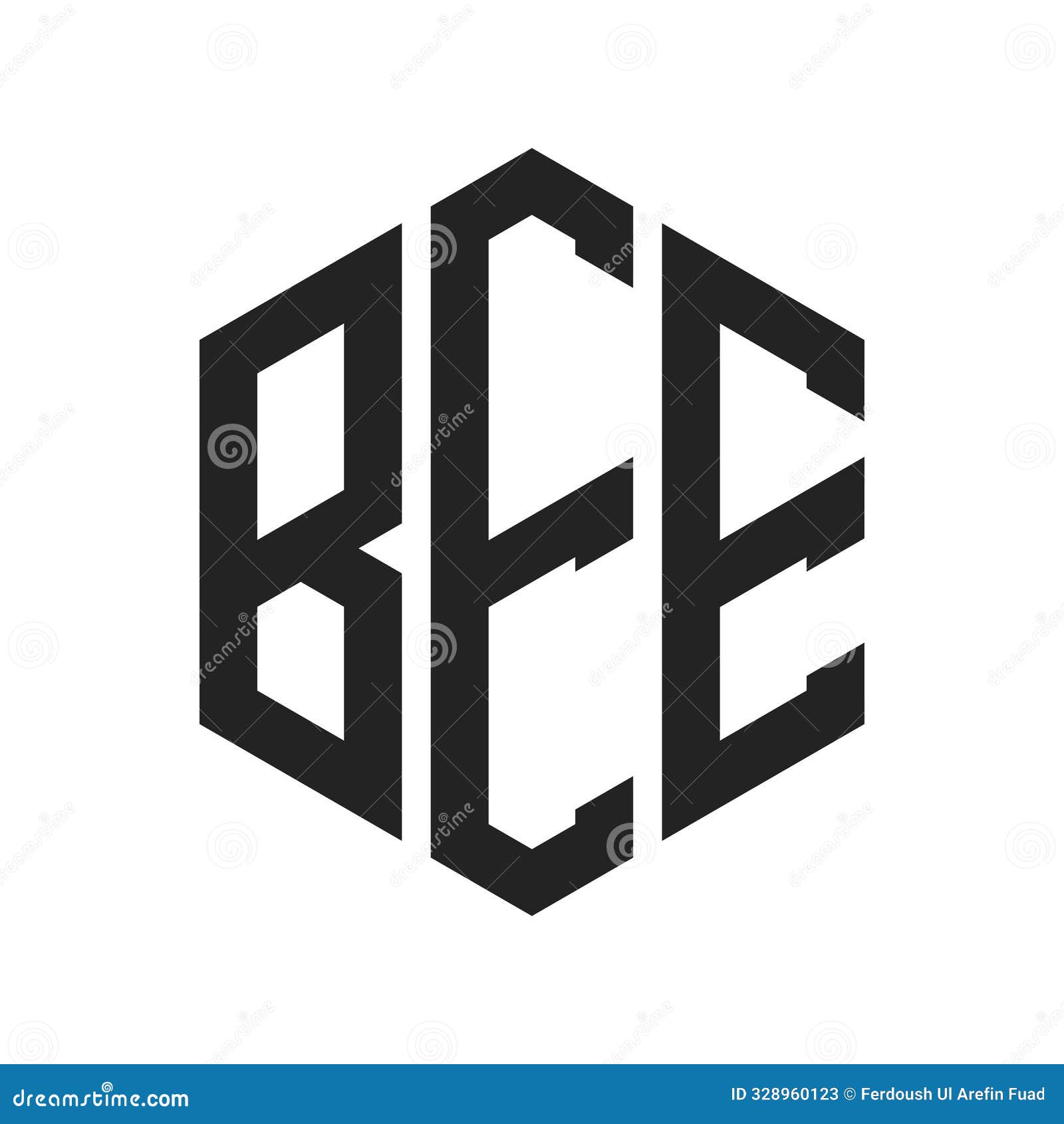 BEE Logo Design. Initial Letter BEE Monogram Logo Using Hexagon Shape ...