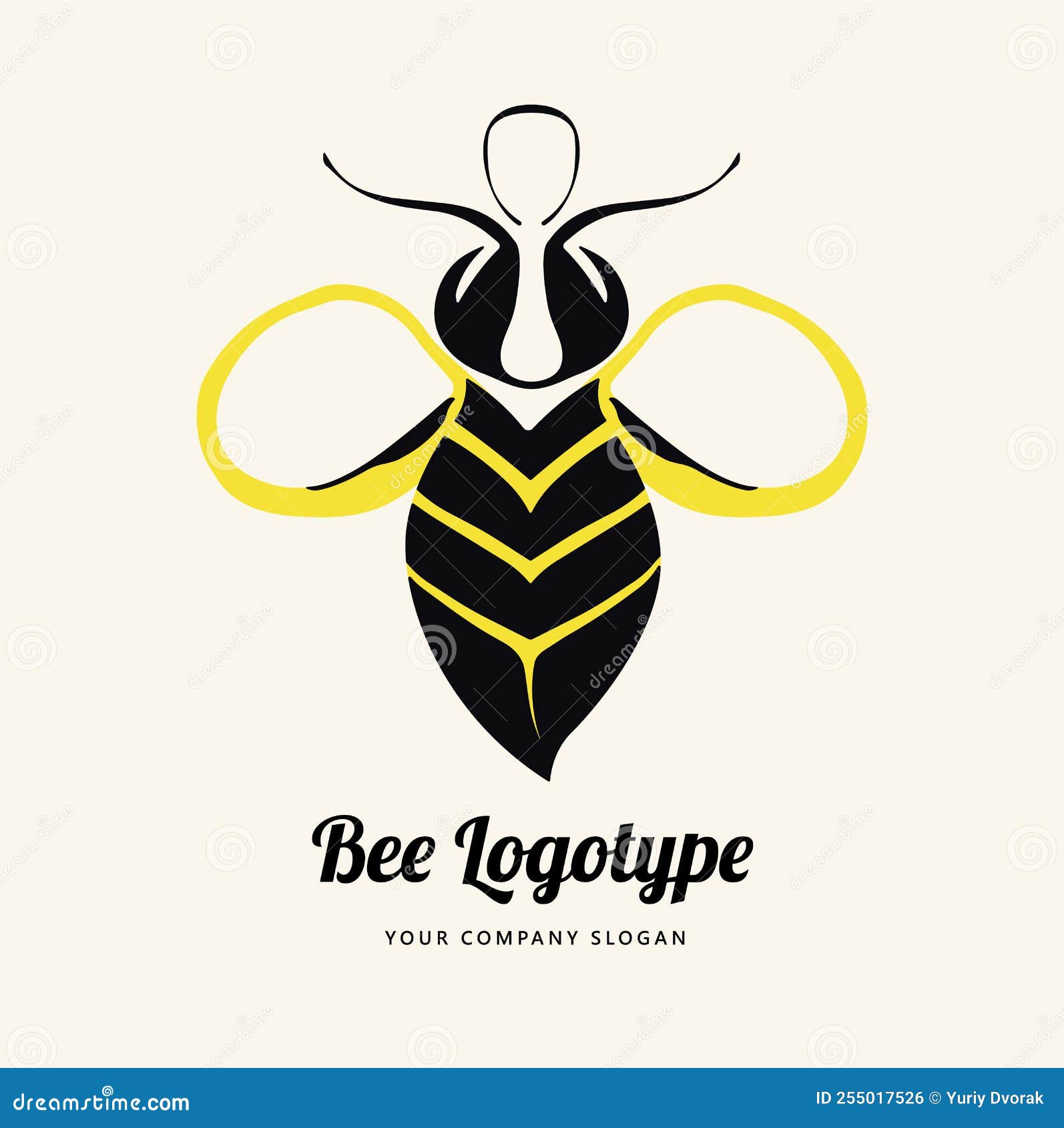 Bee Logo Design Vector, Bug Bee Design. Stock Vector - Illustration of ...
