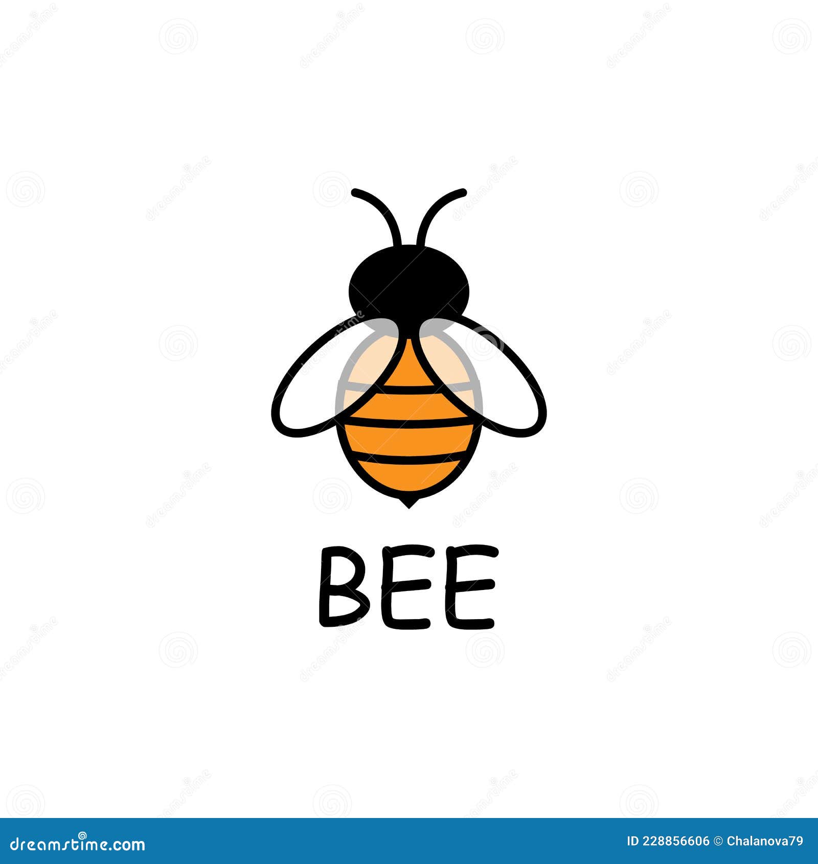 Bee Logo Design Vector Template Linear Geometric Style. Bug Logotype ...