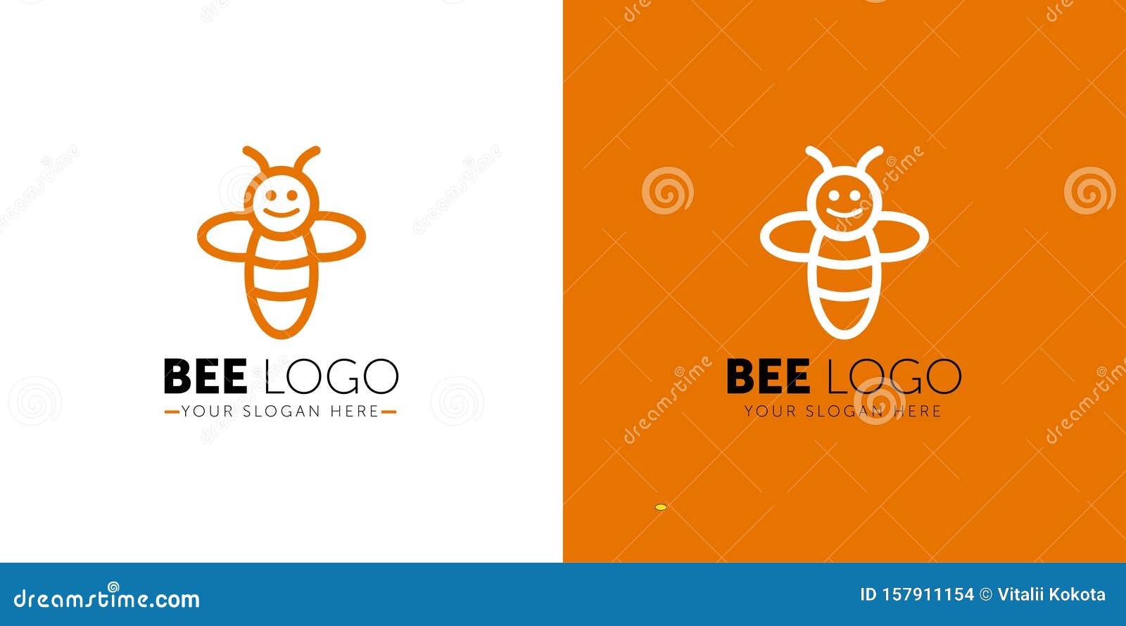 Bee Logo Design Vector Template Linear Geometric Style. Bug Logotype ...