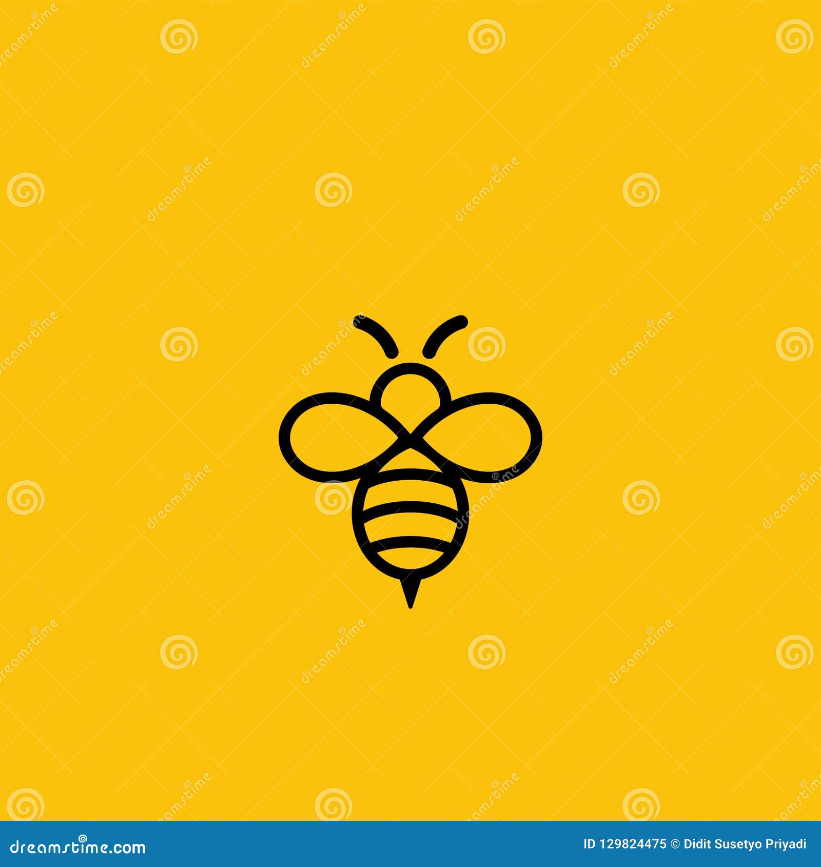 Bee Logo, Unique and Fun Concept Stock Illustration - Illustration of ...