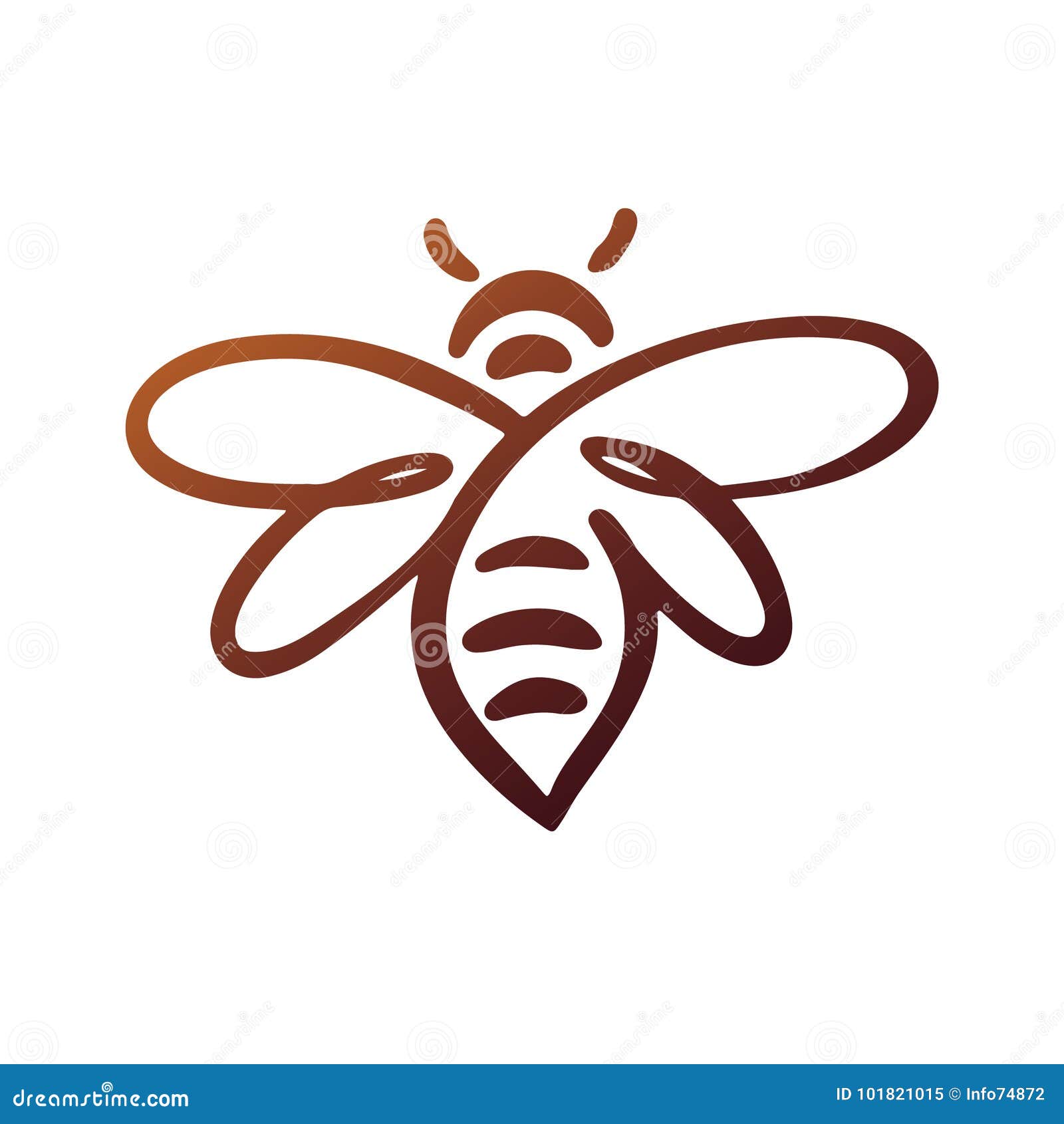 Bee Logo, bee , honey stock illustration. Illustration of sign - 101821015