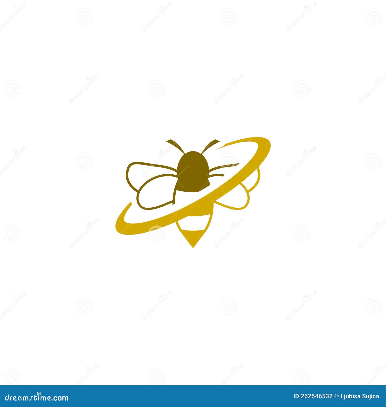Bee Logo Icon Isolated on White Background Stock Vector - Illustration ...