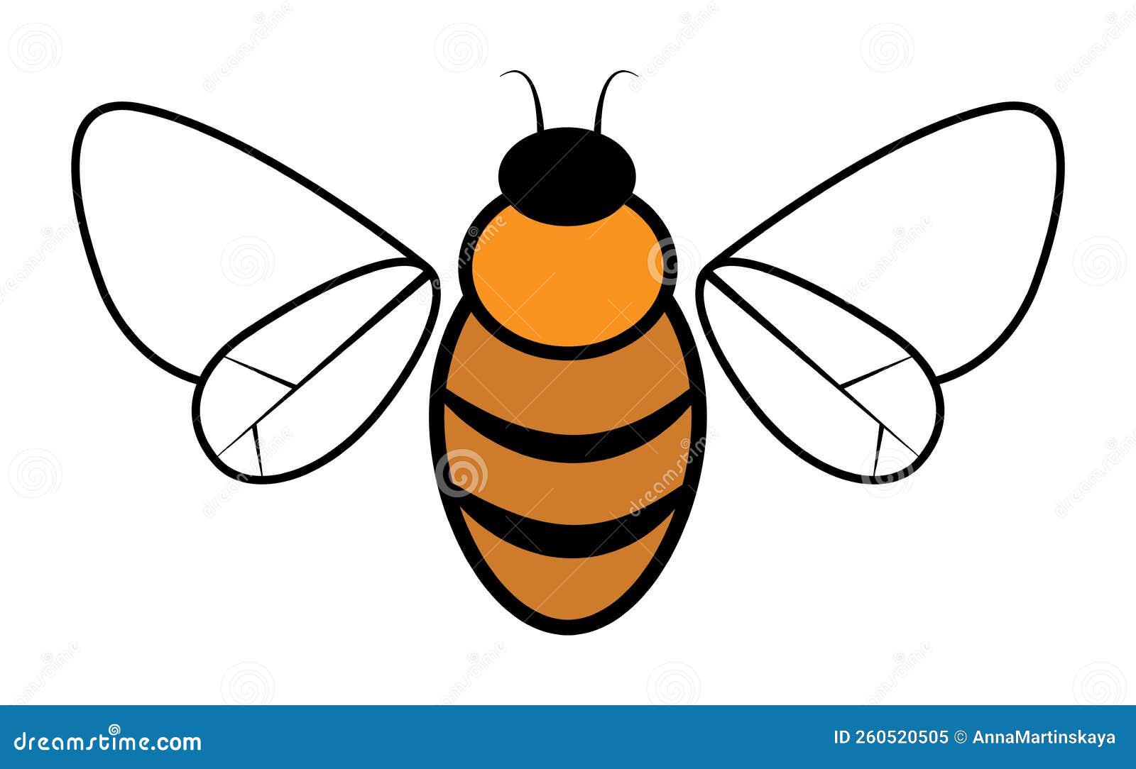 Bee Logo. Bee Symbol. Flying Bee Stock Vector - Illustration of drawing ...