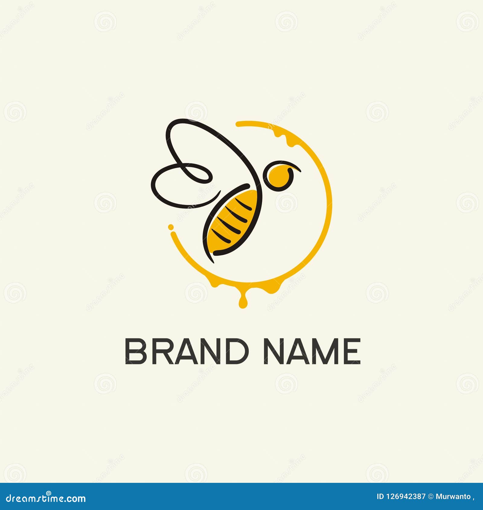 Bee Logo Template Vector Illustration Stock Vector - Illustration of ...