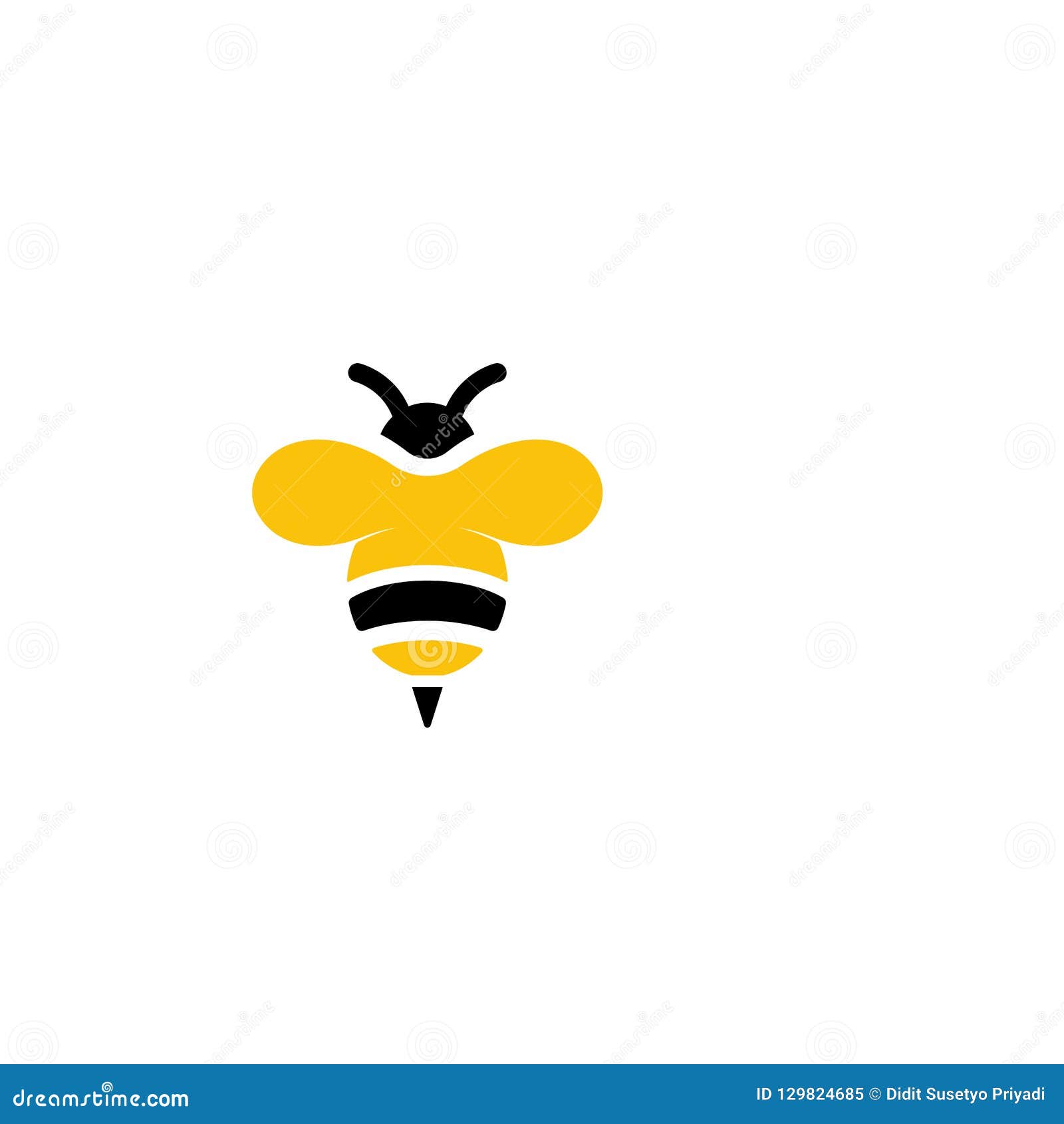 Bee Logo, Unique and Fun Concept Stock Illustration - Illustration of ...