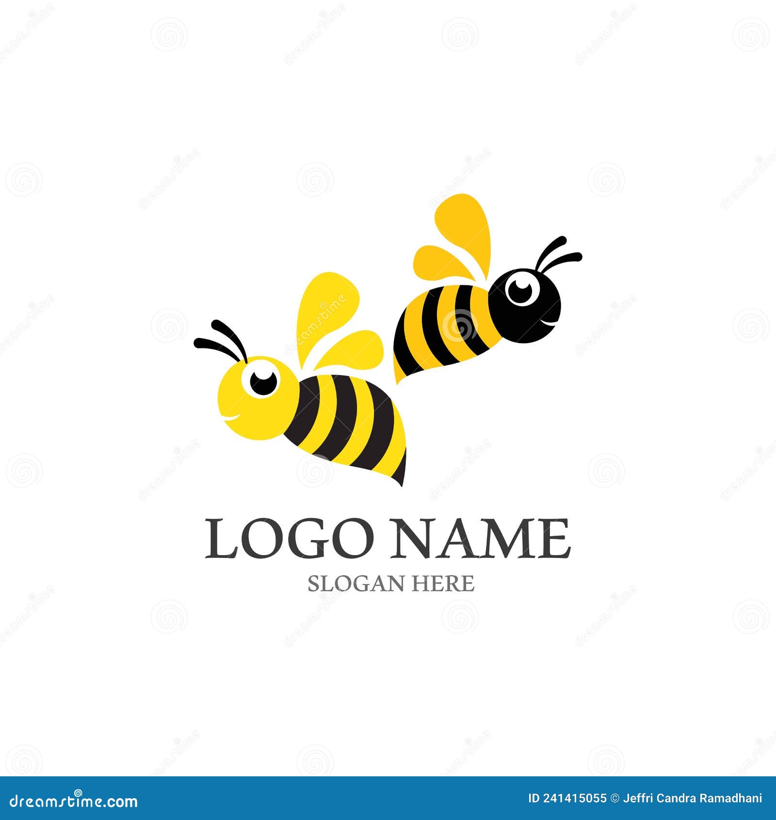 Bee Logo Vector Icon Illustration Stock Vector - Illustration of ...