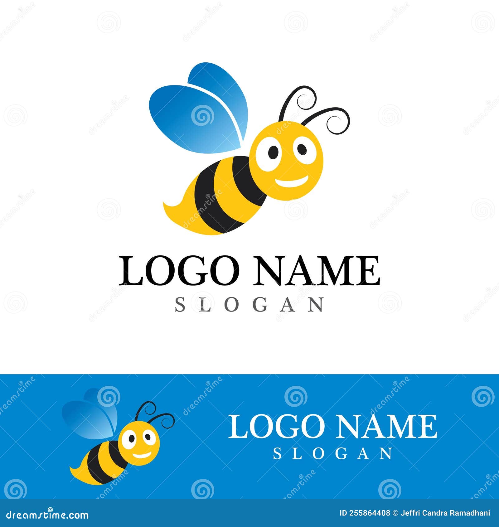 Bee Logo Vector Icon Illustration Stock Vector - Illustration of ...