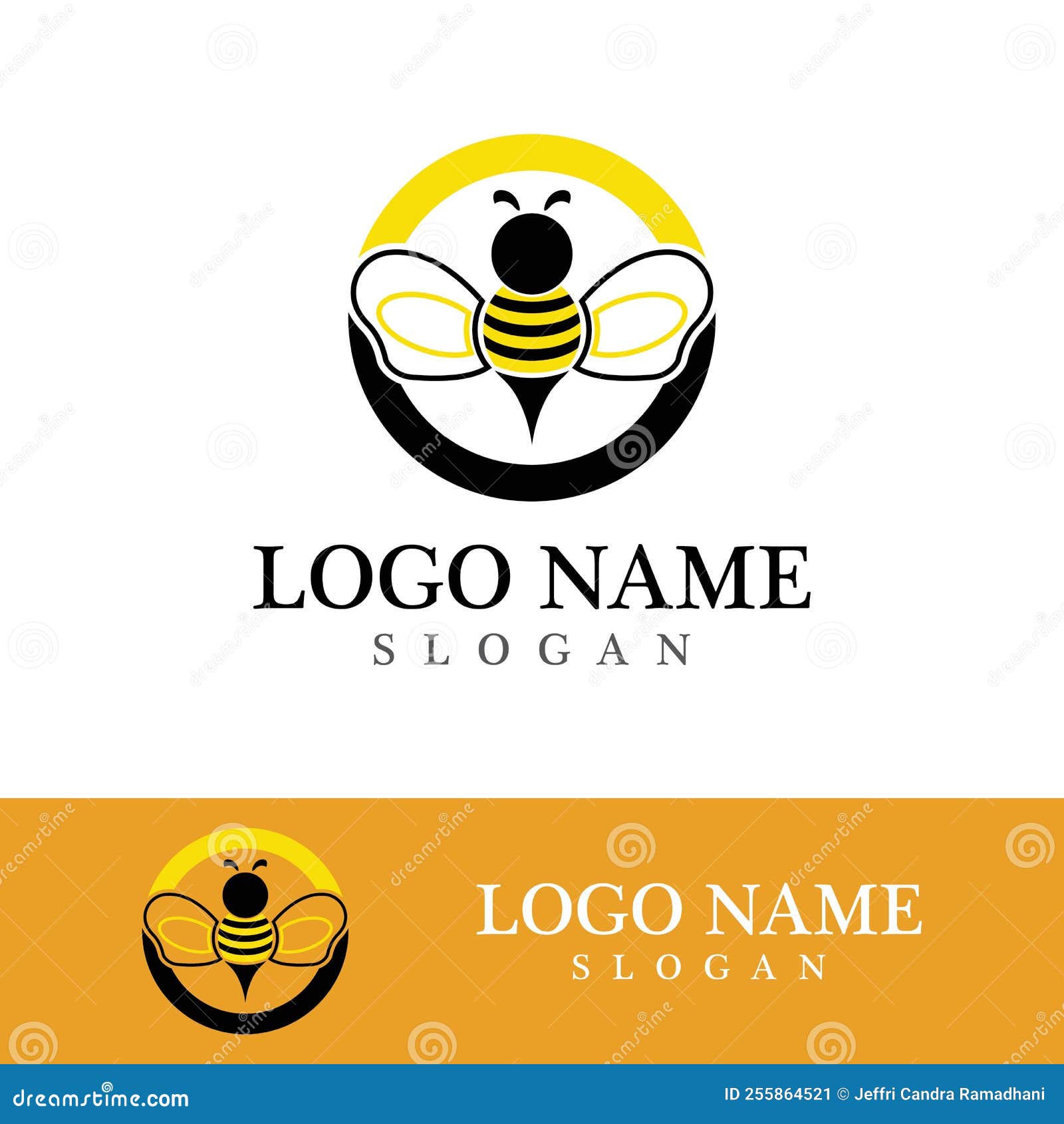 Bee Logo Vector Icon Illustration Stock Vector - Illustration of ...