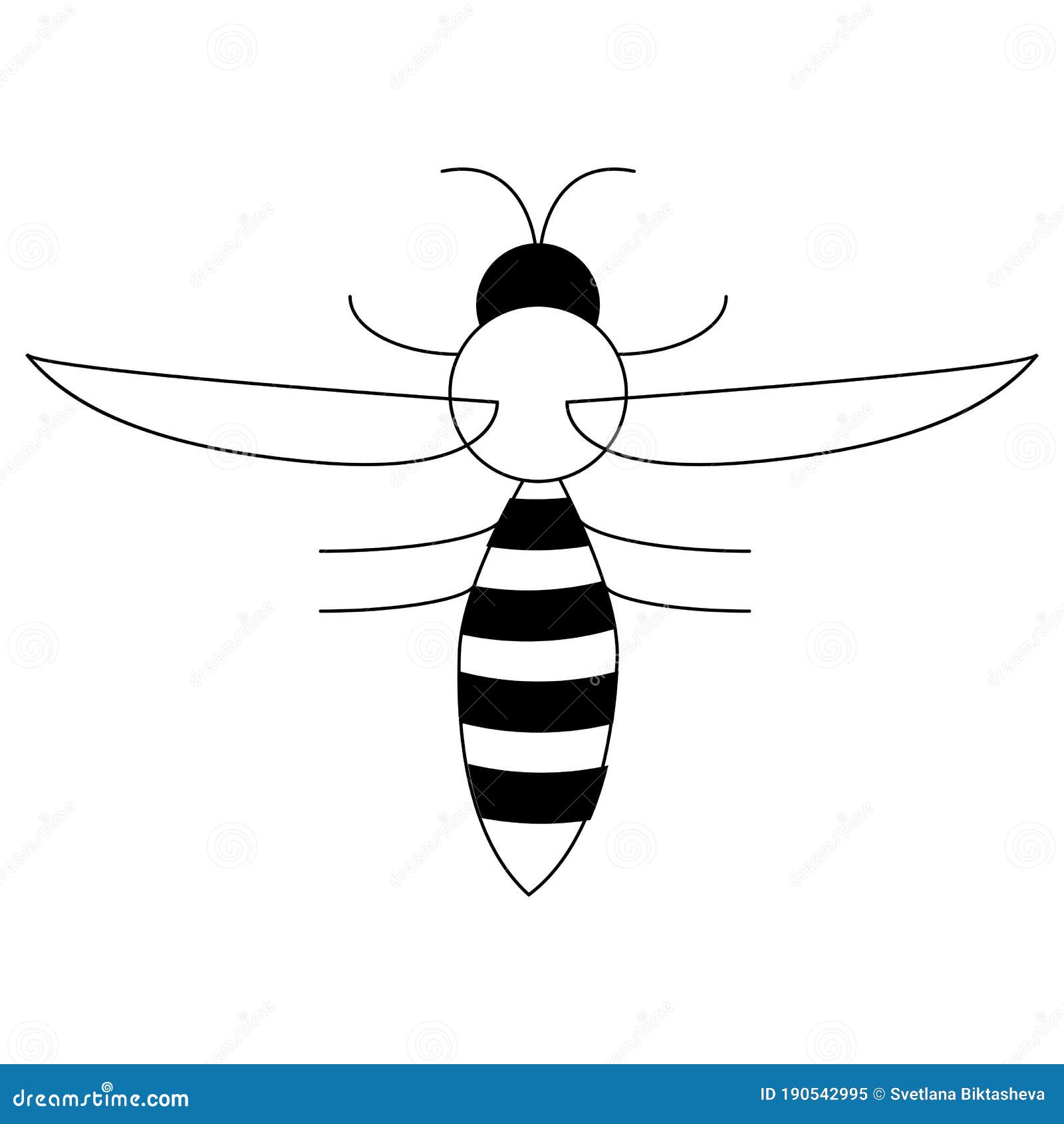 Flying Wasp Cartoon Vector | CartoonDealer.com #13578393