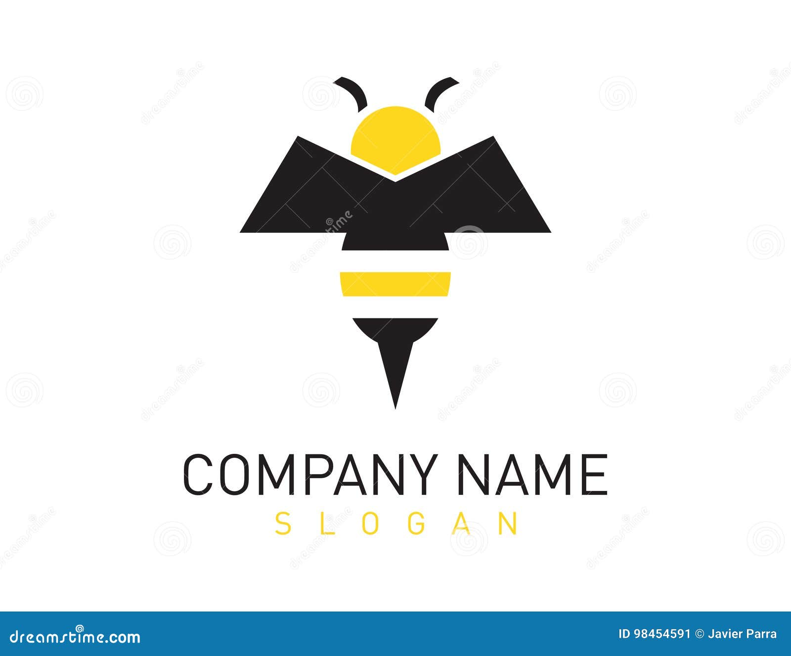 Bee logo stock illustration. Illustration of insect, honey - 98454591