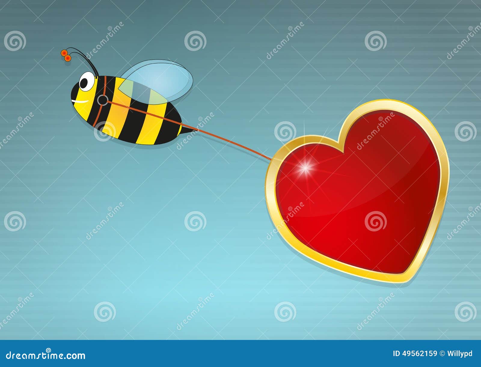 Bee love stock vector. Illustration of concept, design - 49562159